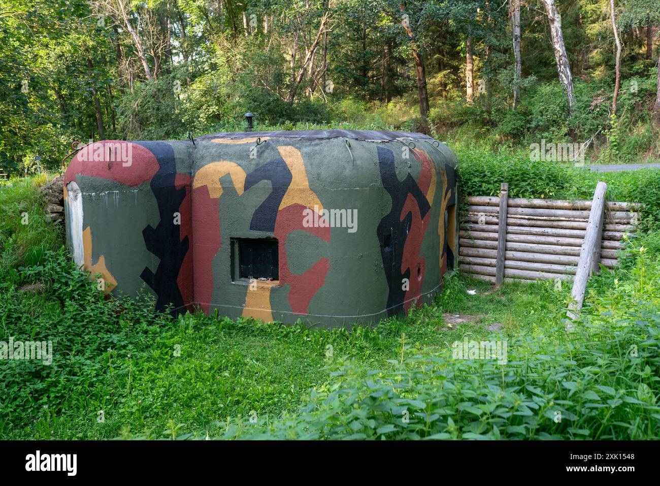 Czechoslovak pre-WW2 light fort E-21/8/D2 Z near Šipín, West Bohemia ...