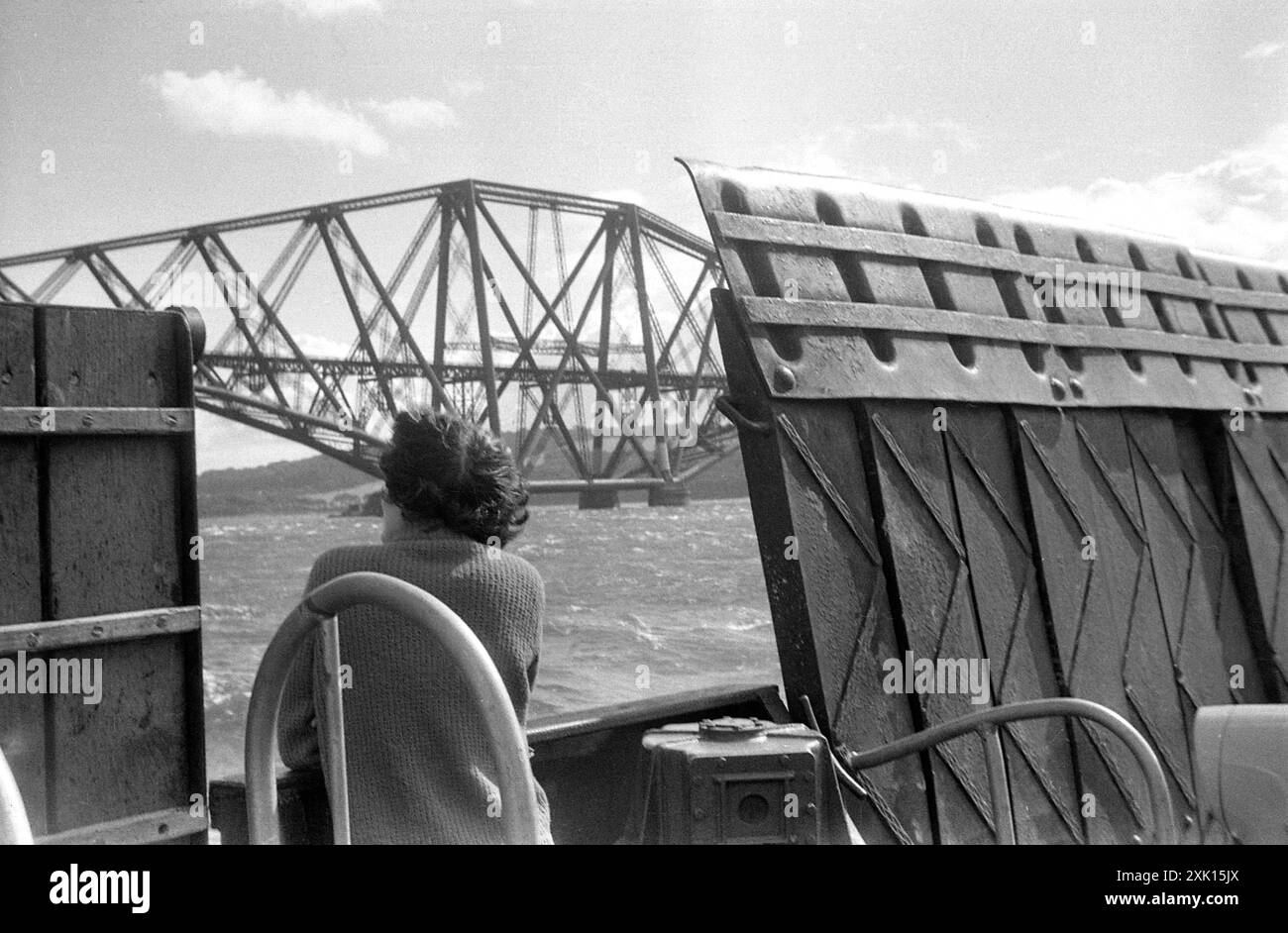 Queensferry, Scotland. 1957 – A woman on board the Queensferry Passage ...
