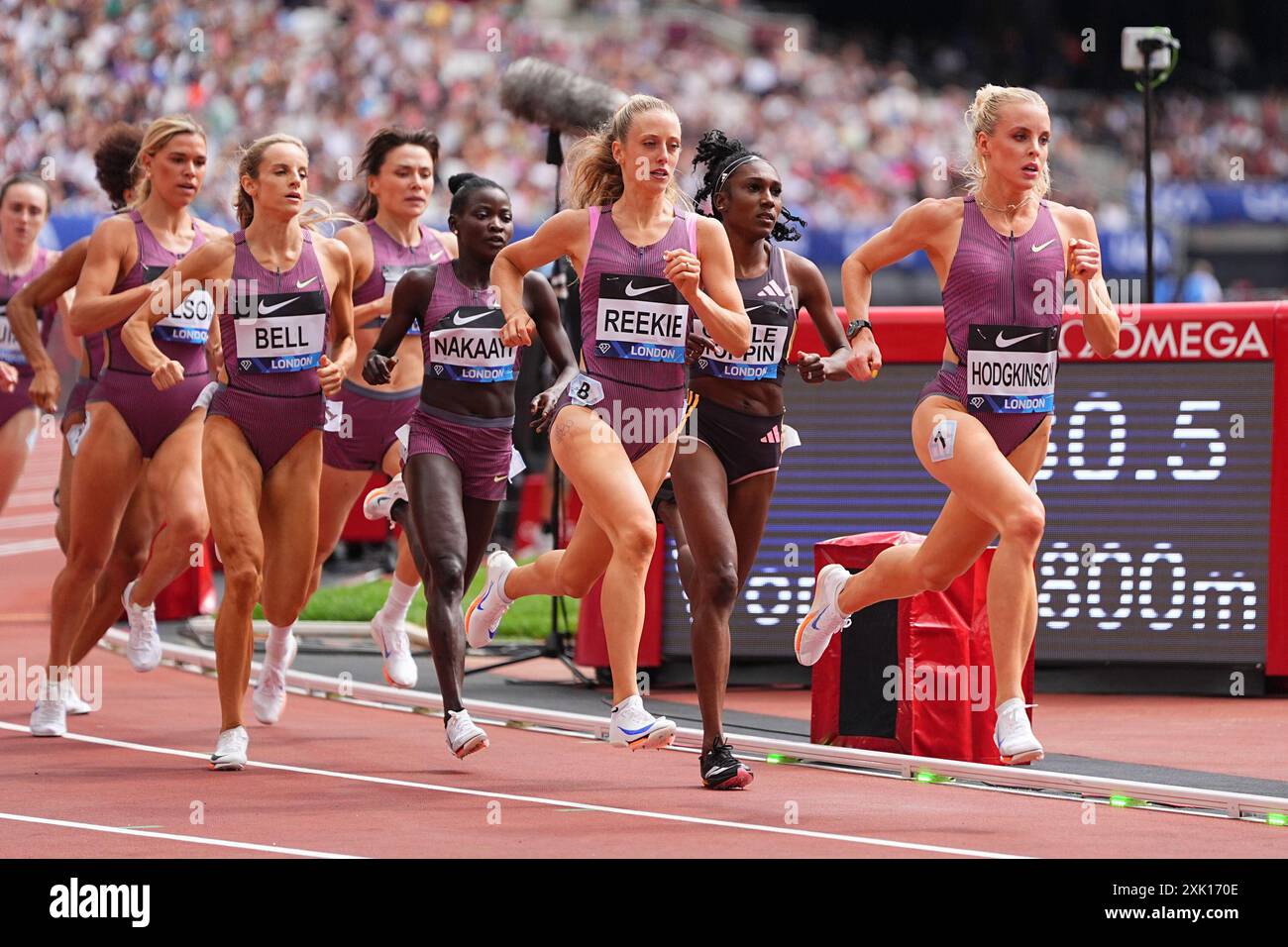London, UK. 20th July, 2024. Keely Hodgkinson, Jemma Reekie and Georgia ...