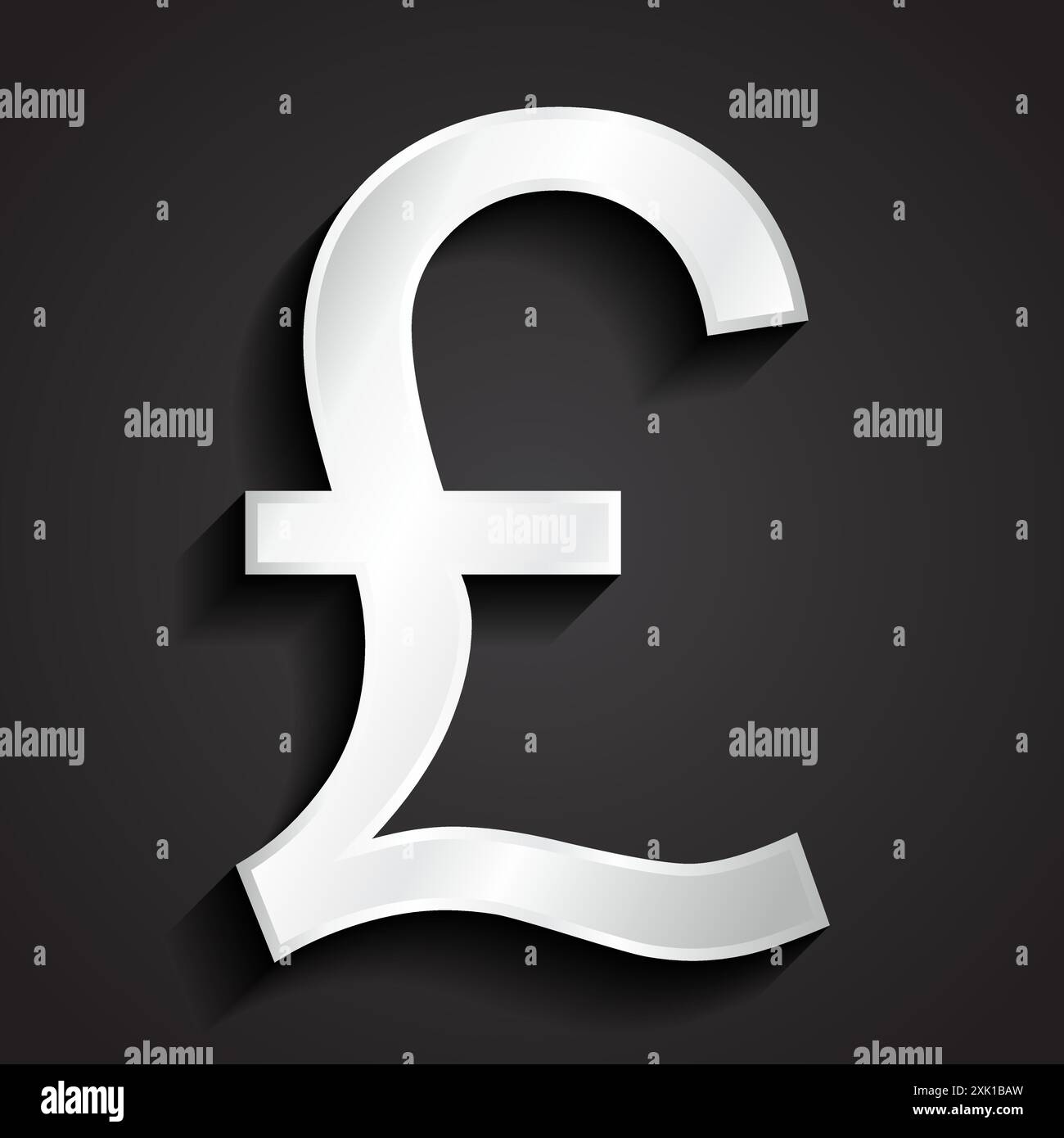 3d silver pound currency shiny symbol Stock Vector Image & Art - Alamy