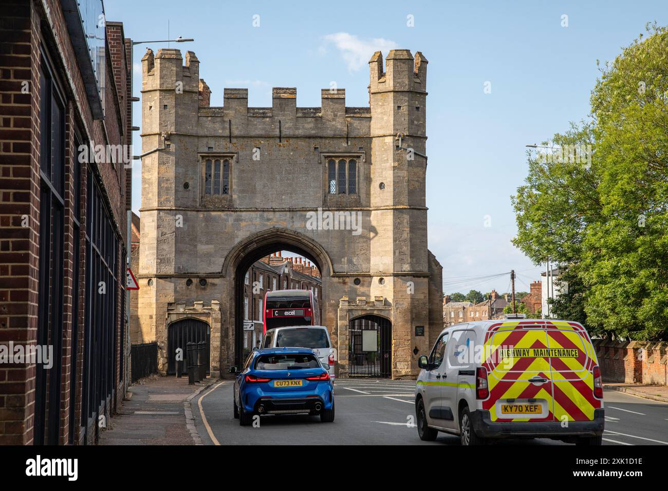 The Grade I listed South Gates at Kings Lynn initially built 1266 and ...