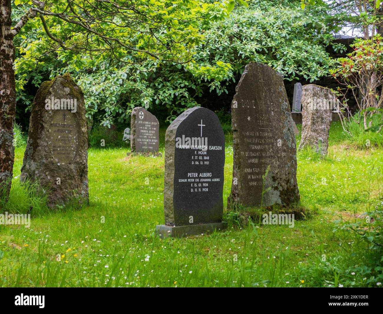 Tórshavn, Faroe Islands - July 2021: Old, historic cemetery amidst ...