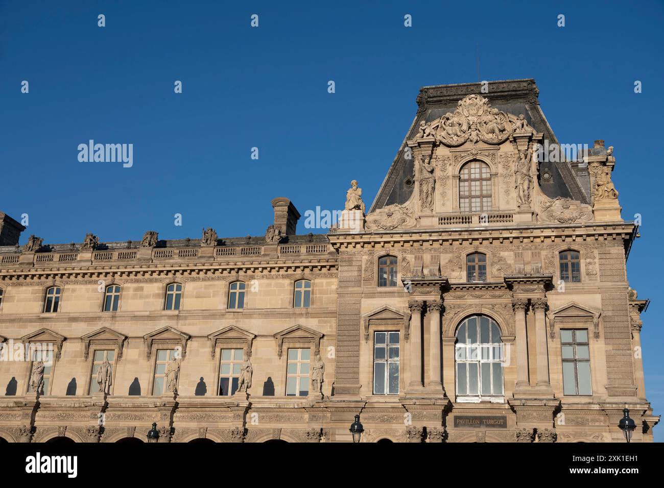 Paris, France, june 07 2024: The Louvre, on the right bank of the Seine ...