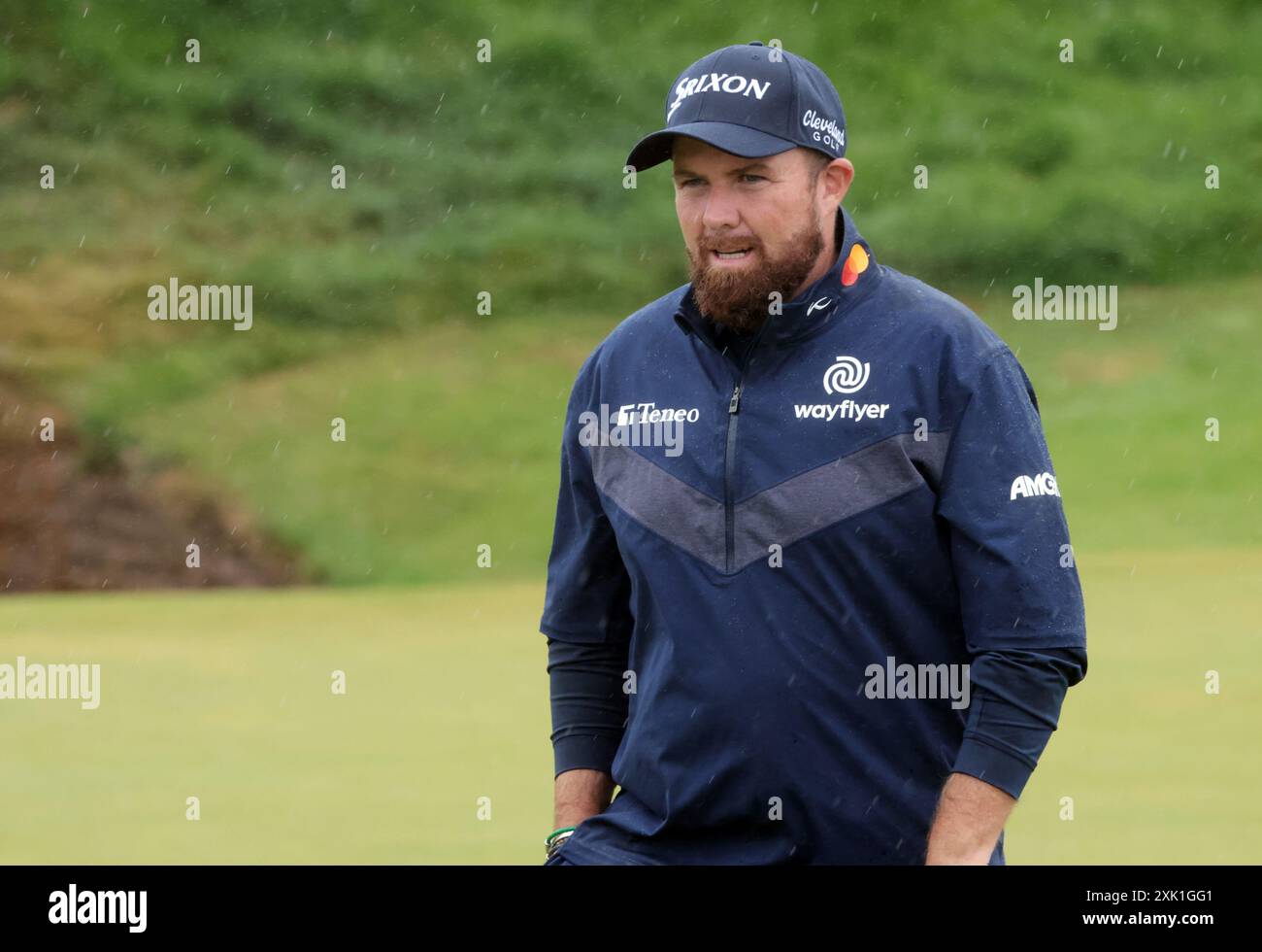 Troon, UK. 20th July, 2024. Irish Shane Lowry in the rain during the ...