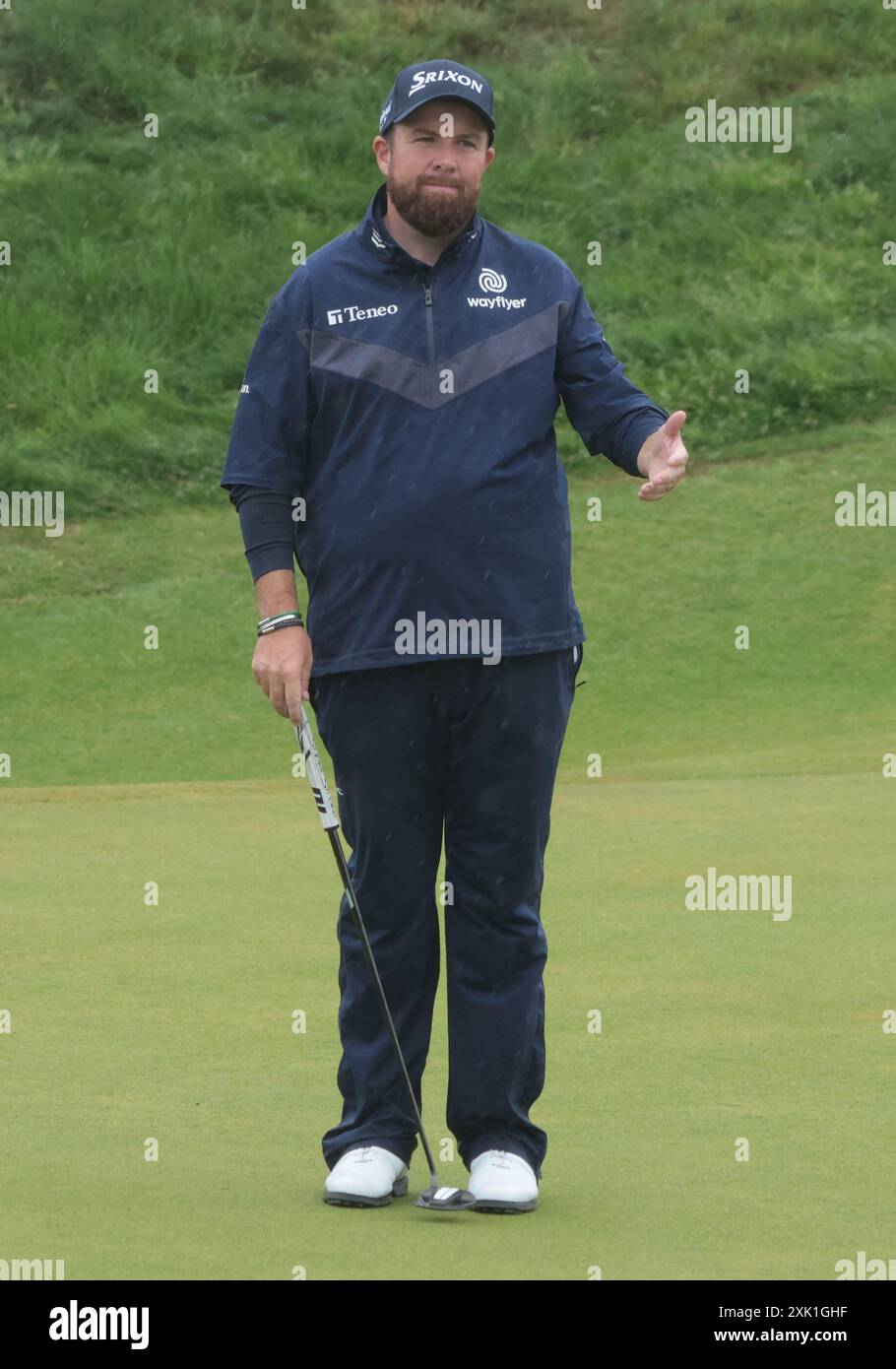 Troon, UK. 20th July, 2024. Irish Shane Lowry in the rain during the ...