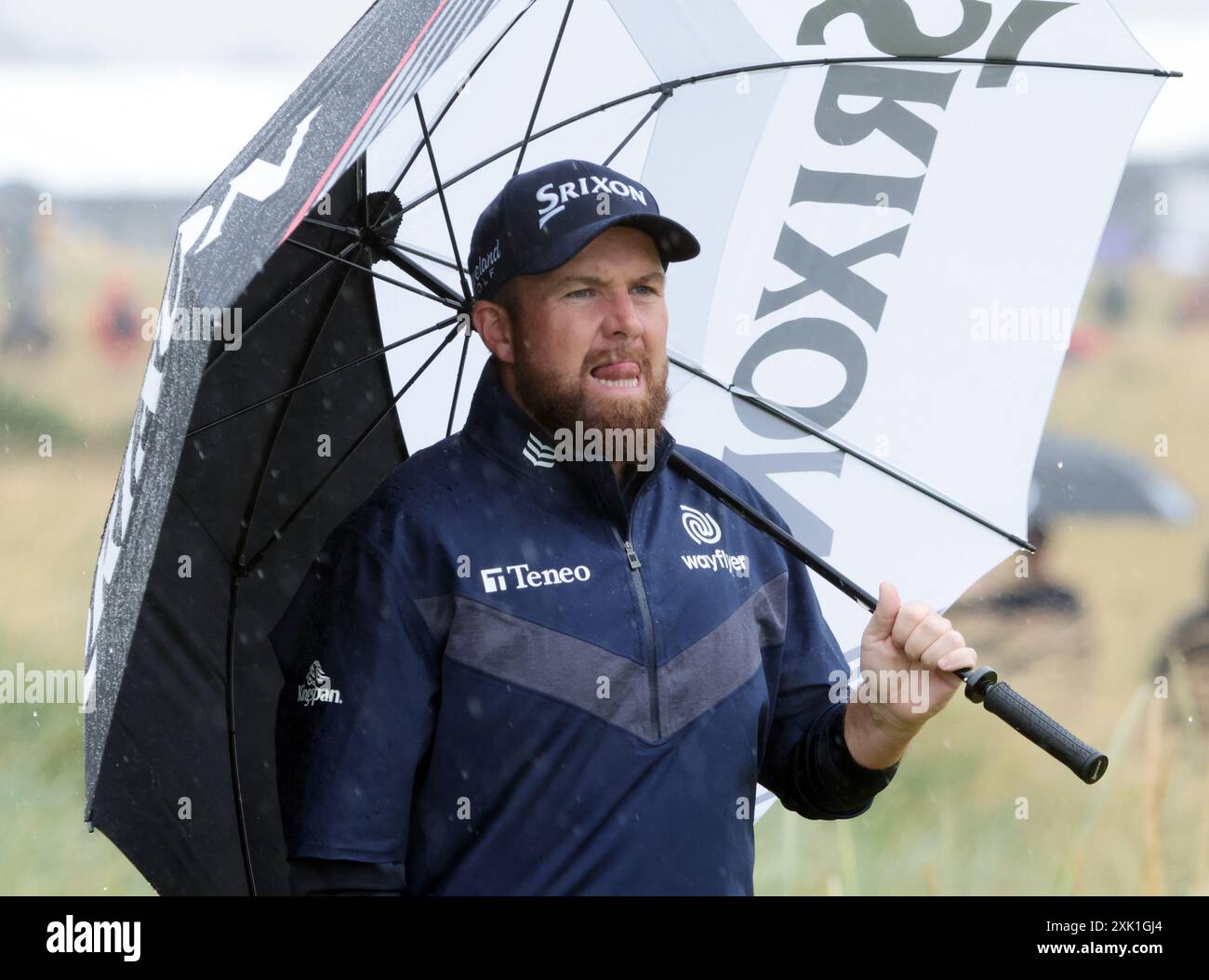 Troon, UK. 20th July, 2024. Irish Shane Lowry in the rain during the ...