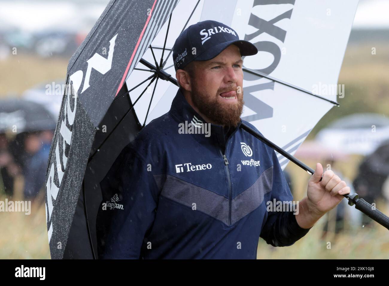 Troon, UK. 20th July, 2024. Irish Shane Lowry in the rain during the ...