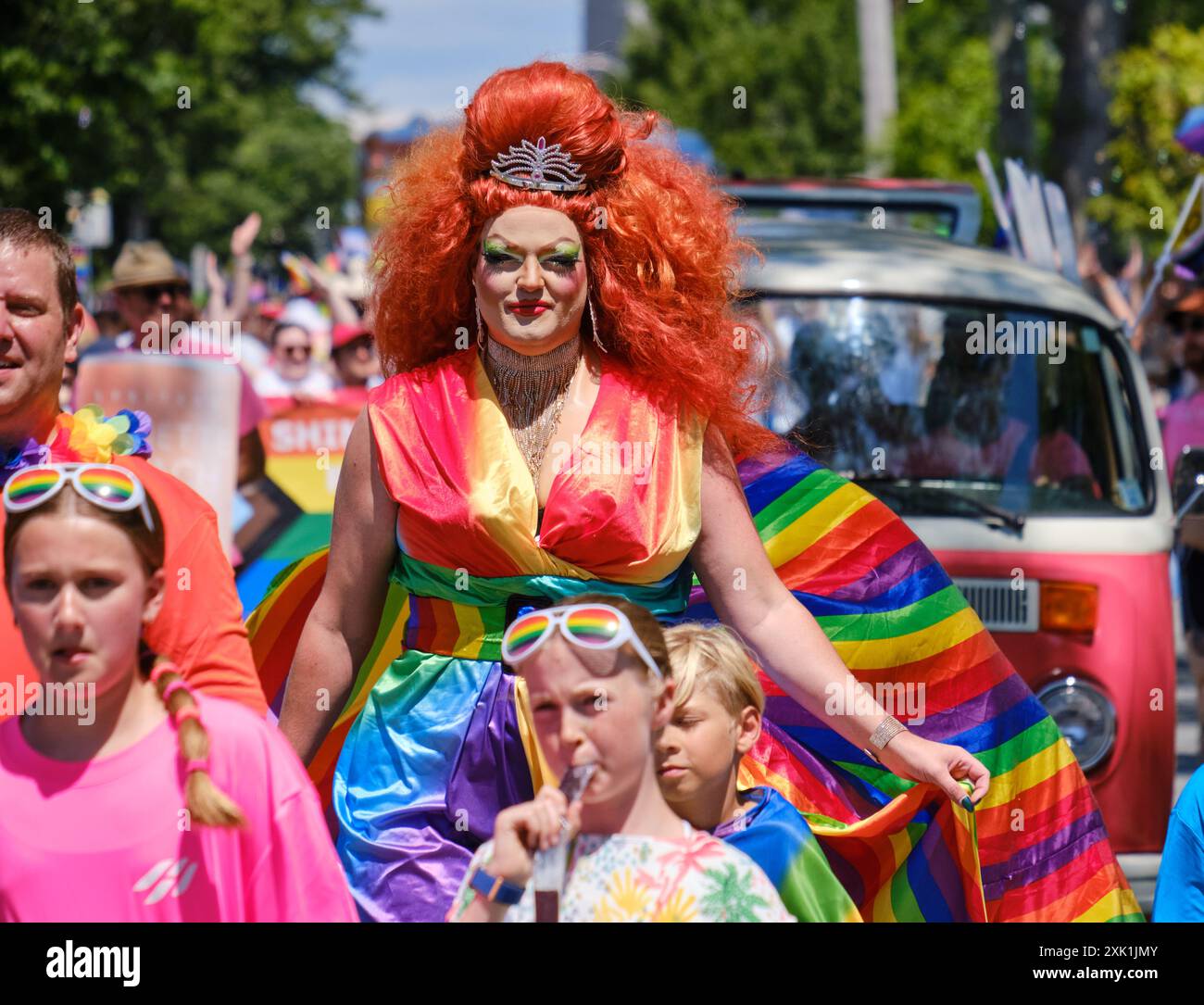 Halifax, Nova Scotia, Canada. July 20th, 2024. Participant in the 2024 Halifax Pride Parade ...