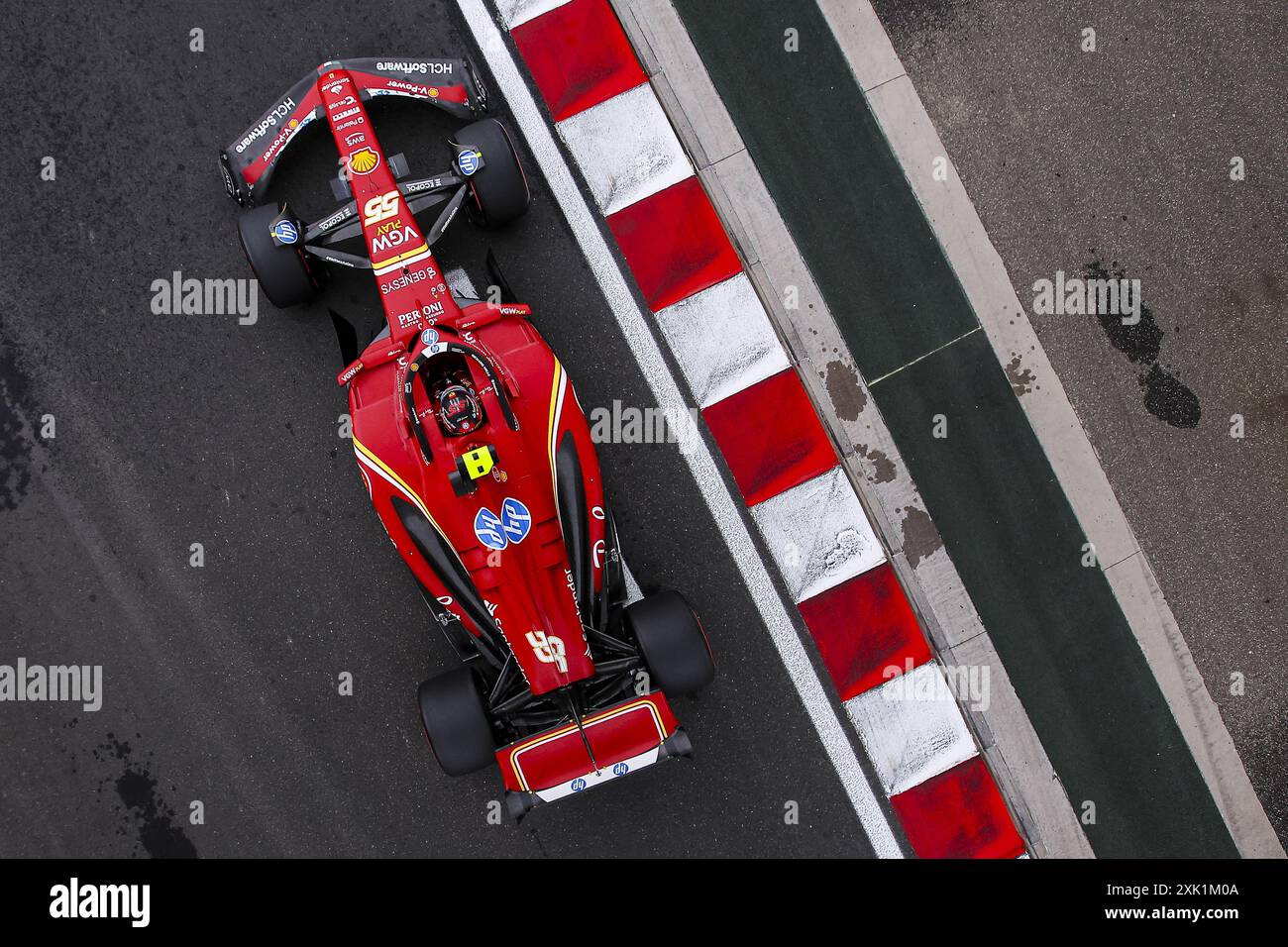 55 SAINZ Carlos (spa), Scuderia Ferrari SF-24, action during the Formula 1 Hungarian Grand Prix ...