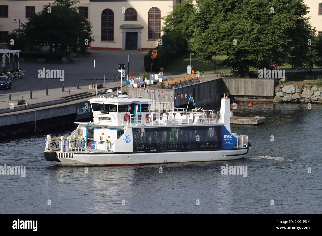 'Sofia', of the SL ferry line, departing Nacka Strand, Stockholm ...