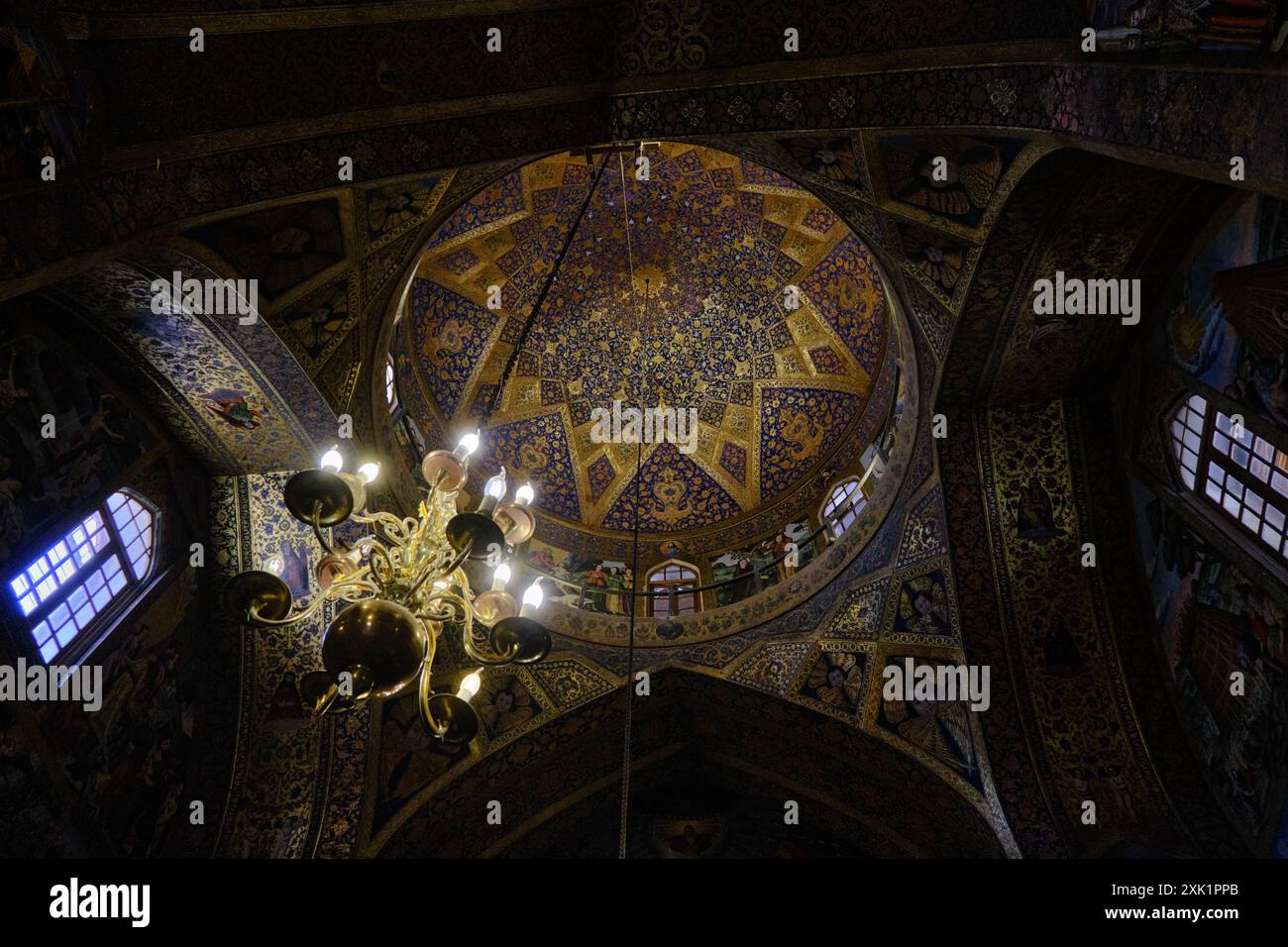 Isfahan, Iran, 06.30.2023: inside Armenian Vank Cathedral, The frescoes ...