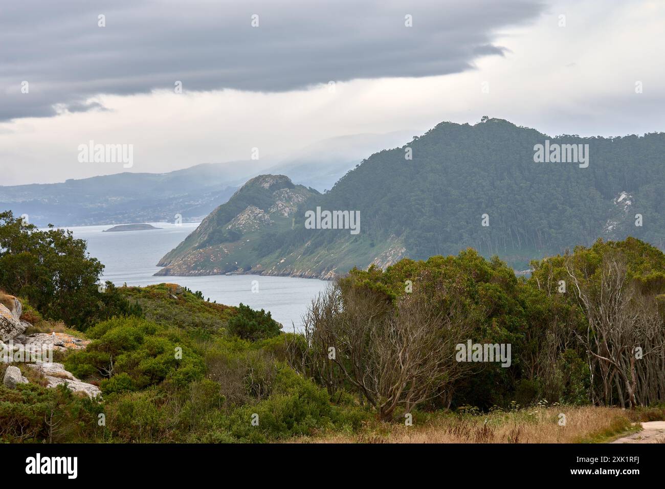 Image of the impressive beauty of the Cies Islands, located off the ...