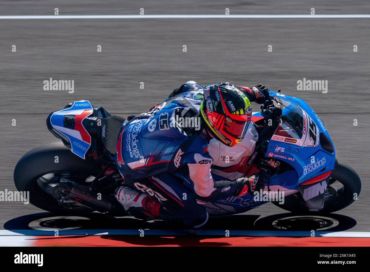 Richard Kerr British Super Bikes During FP1 At Brands Hatch 2024 Stock ...