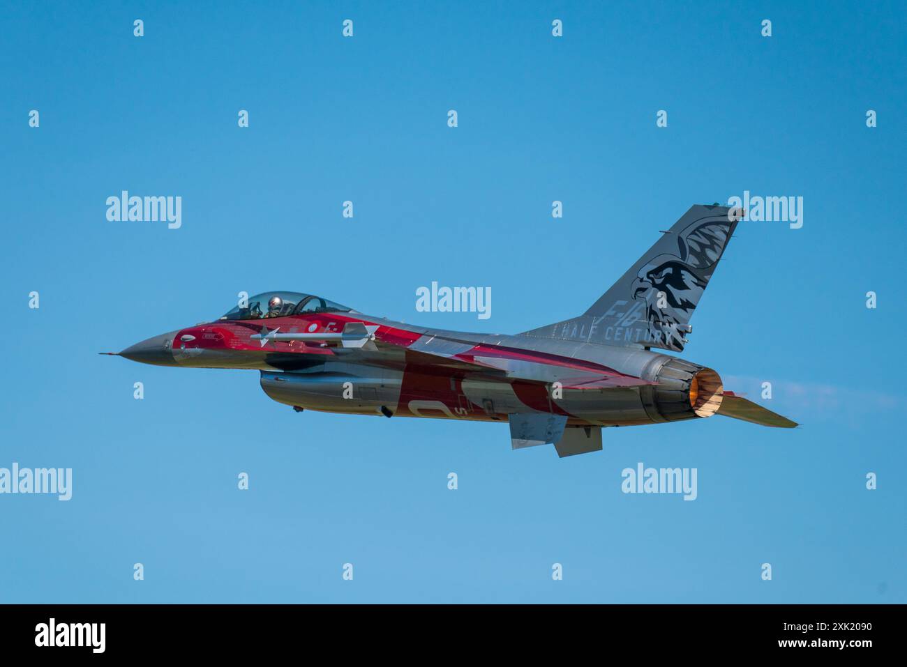 A Royal Danish Air Force F-16AM Fighting Falcon, celebrating 50 years ...