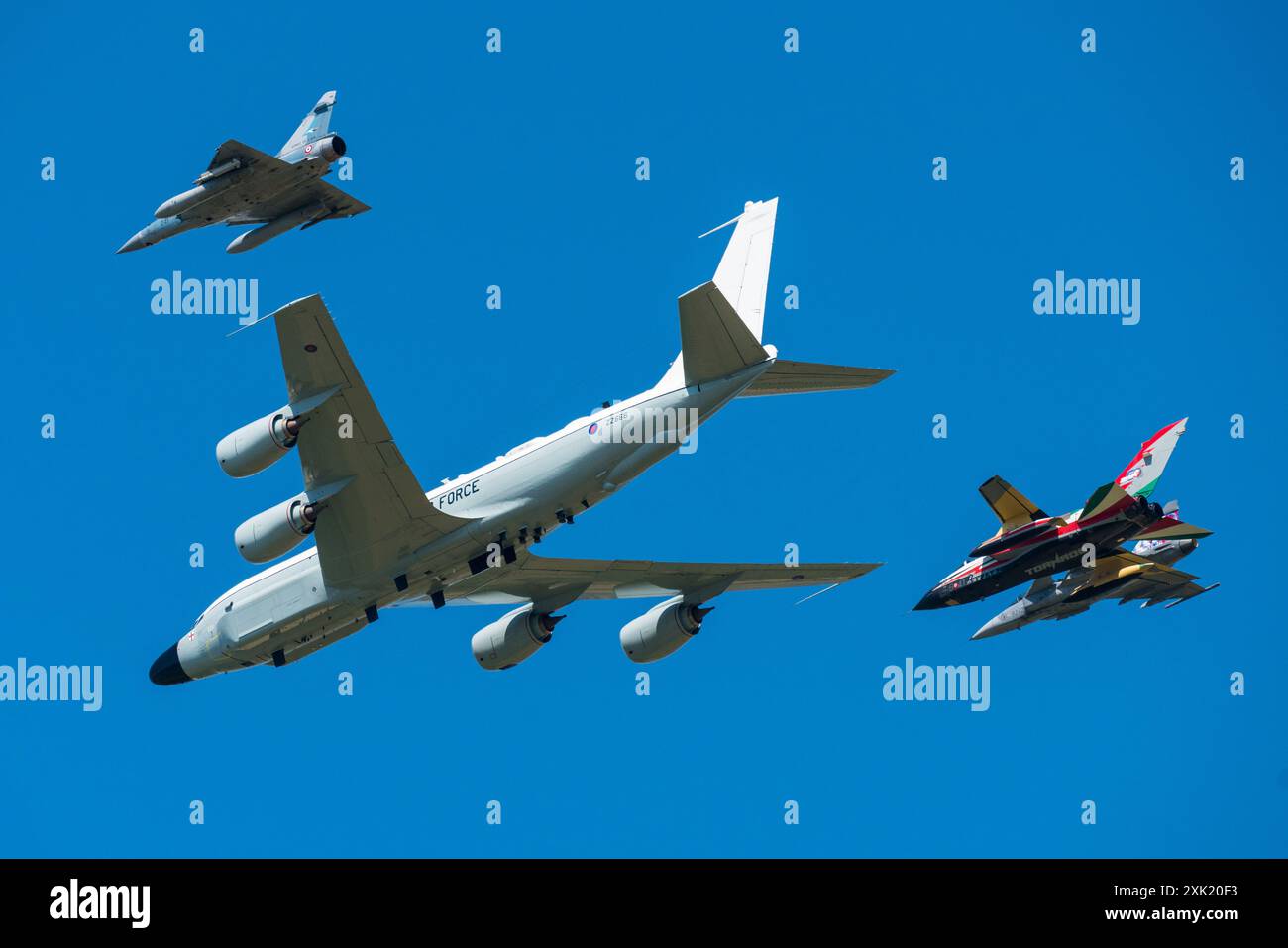 A flypast celebrating 75 years of NATO during the RIAT air display at ...