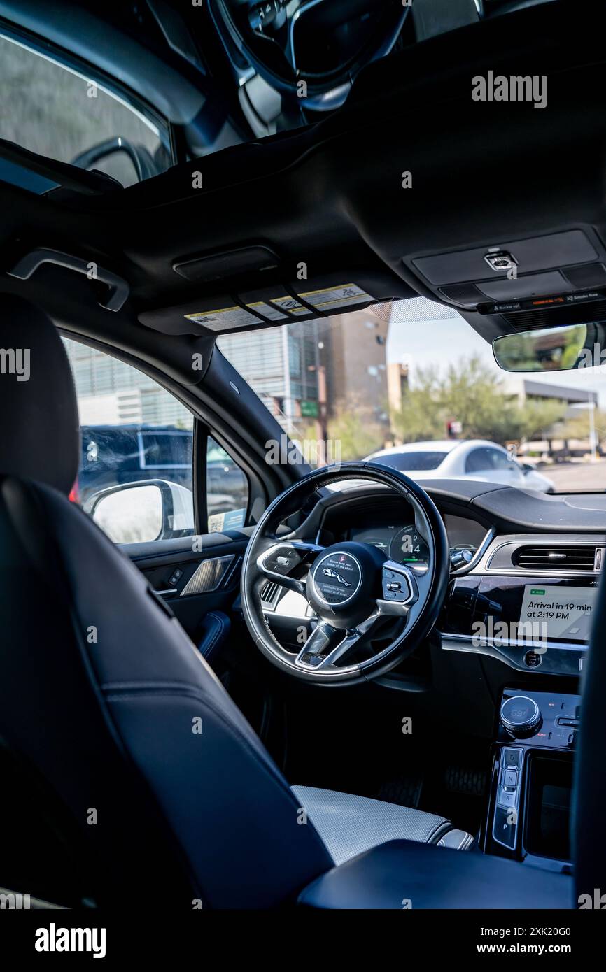 Phoenix, Arizona, USA - 3.23.2024: Interior view of empty passenger ...