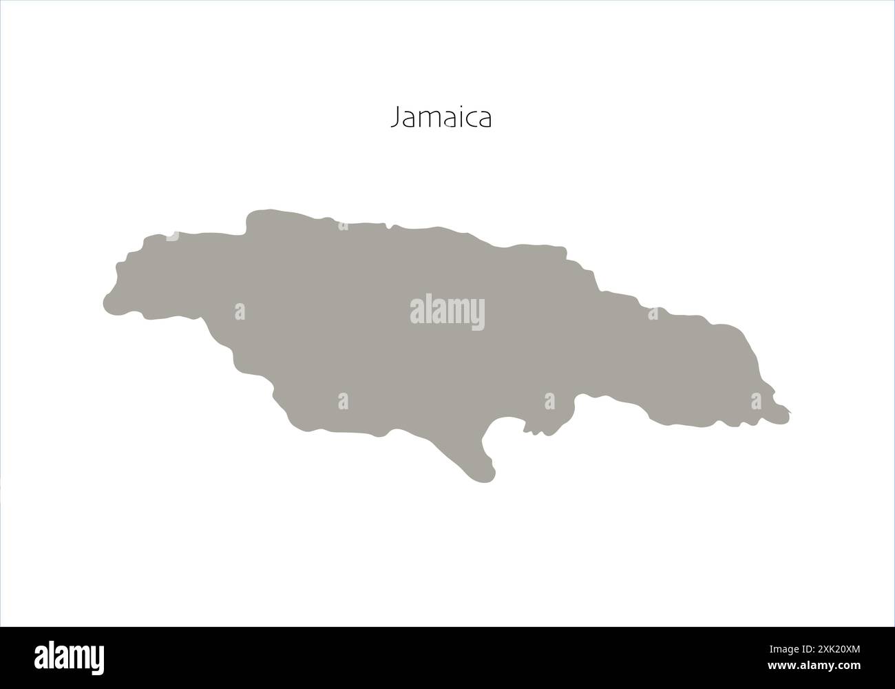 Jamaica island silhouette map. Simple minimal image easy to edit and ...