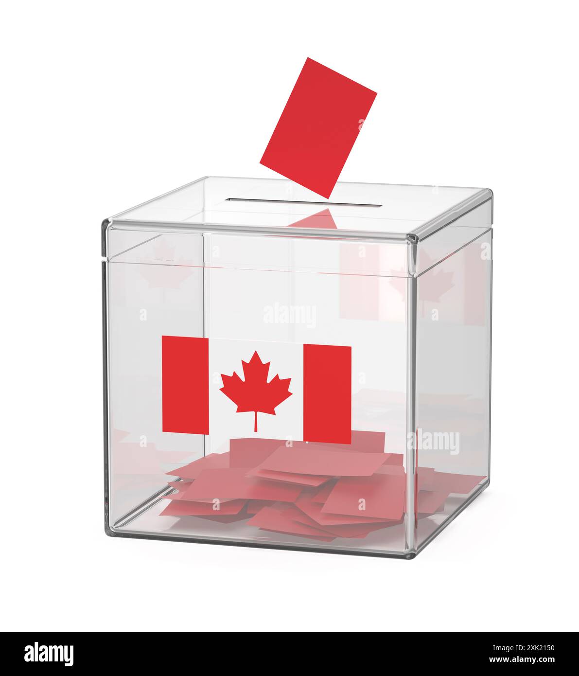 Ballot box with the national flag of Canada Stock Photo - Alamy