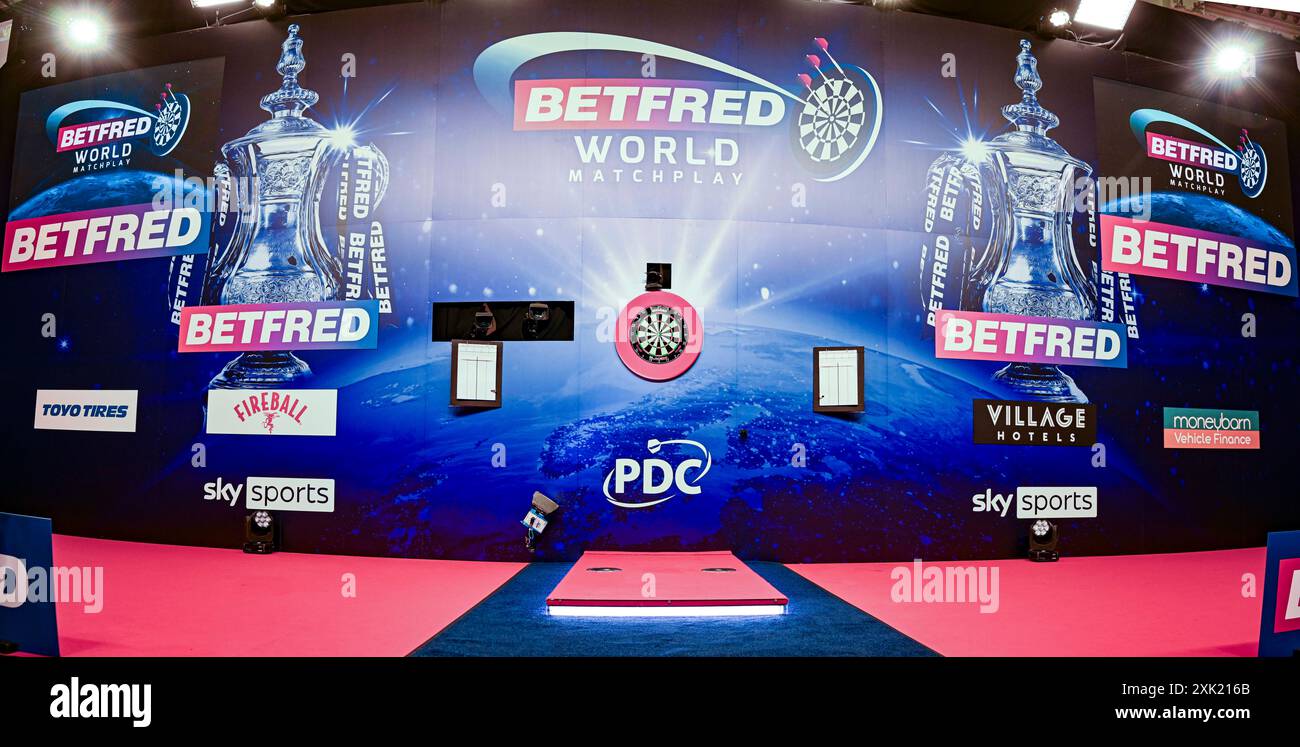 Winter Gardens, Blackpool, UK. 20th July, 2024. 2024 Betfred World Matchplay Darts Semi Finals ...