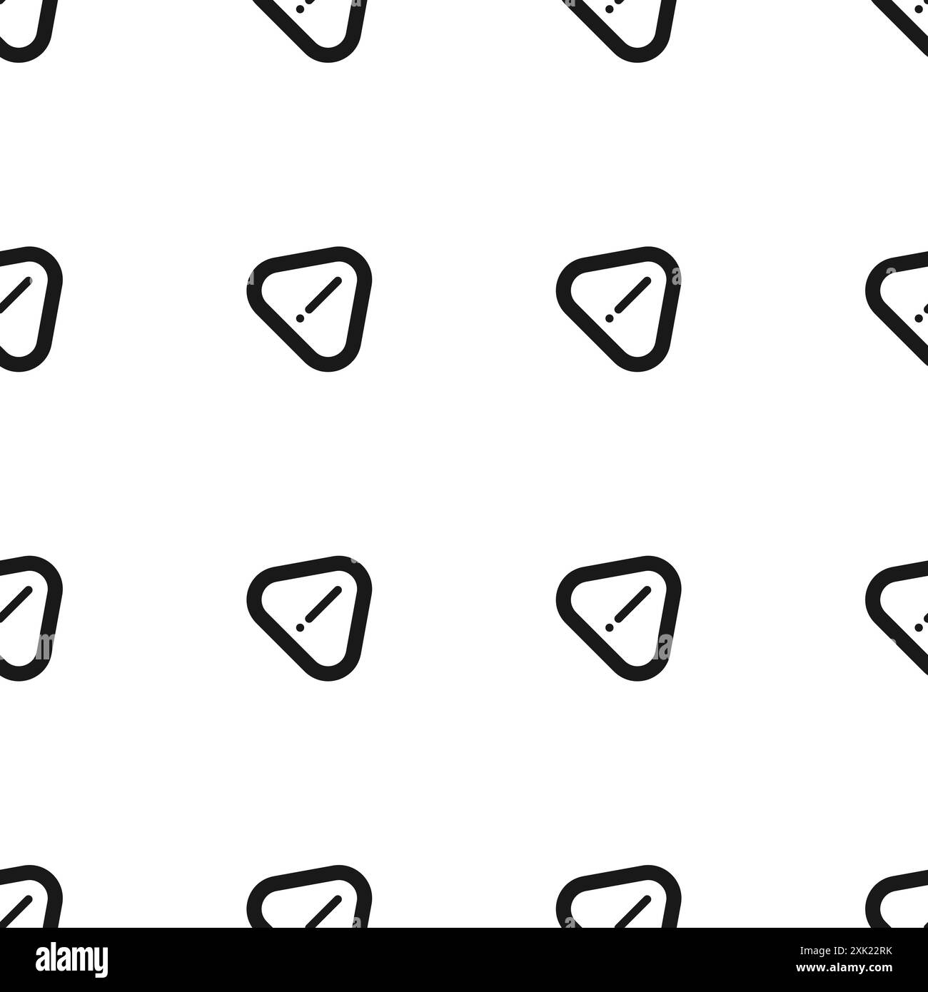 Danger sign seamless vector background. Warning exclamation mark icon ...