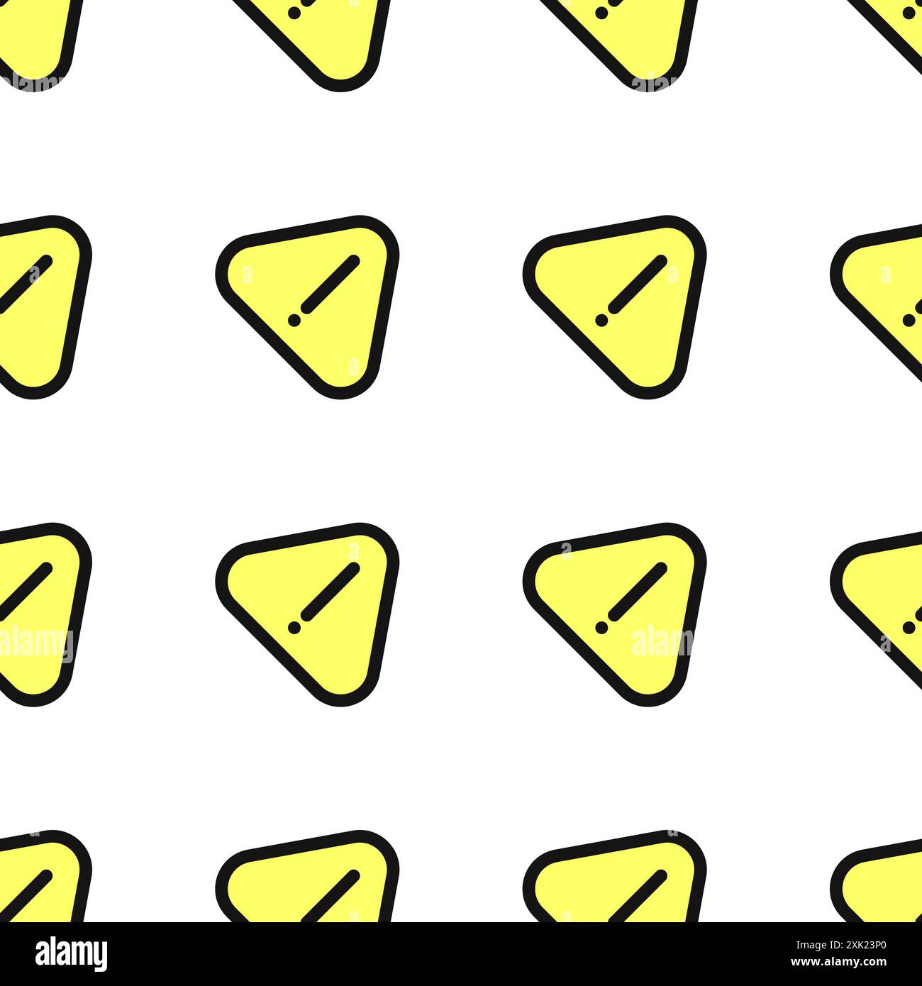 Warning exclamation mark icon in triangle vector. Danger symbol vector ...