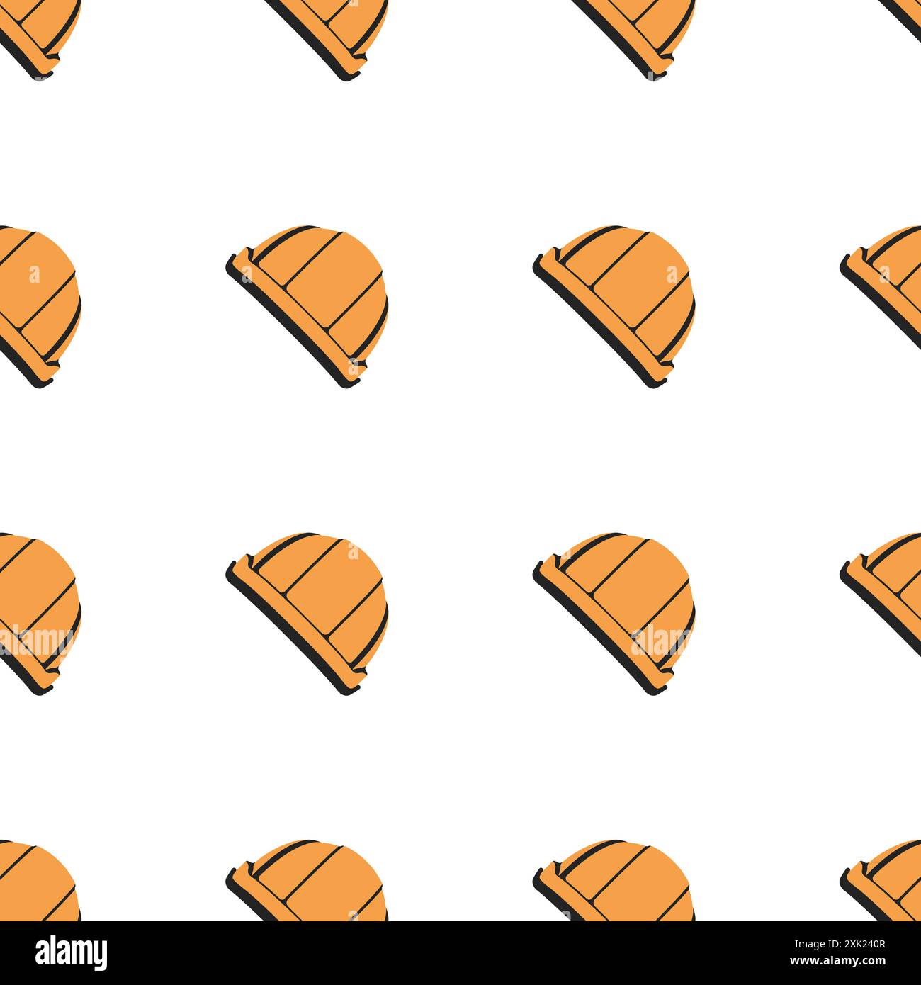 Set of head protection helmets on construction site vector. Vector ...