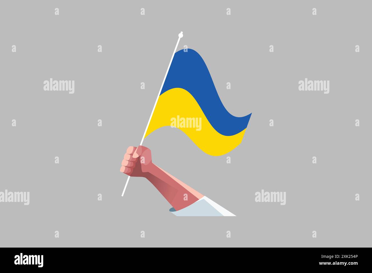 A hand holding an Ukraine flag Stock Vector Image & Art - Alamy