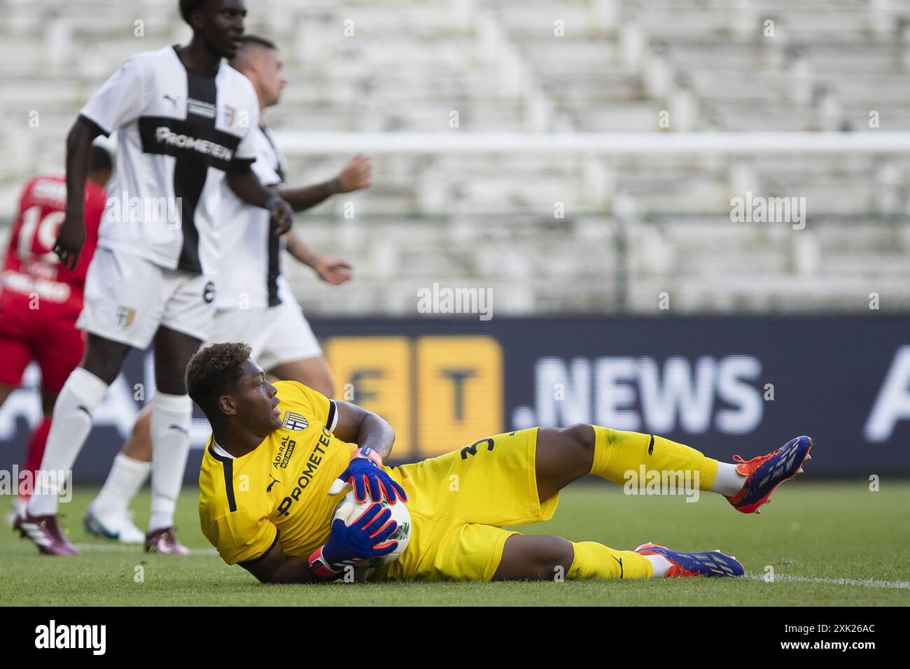 Antwerp, Belgium. 20th July, 2024. Parma's goalkeeper Zion Suzuki ...