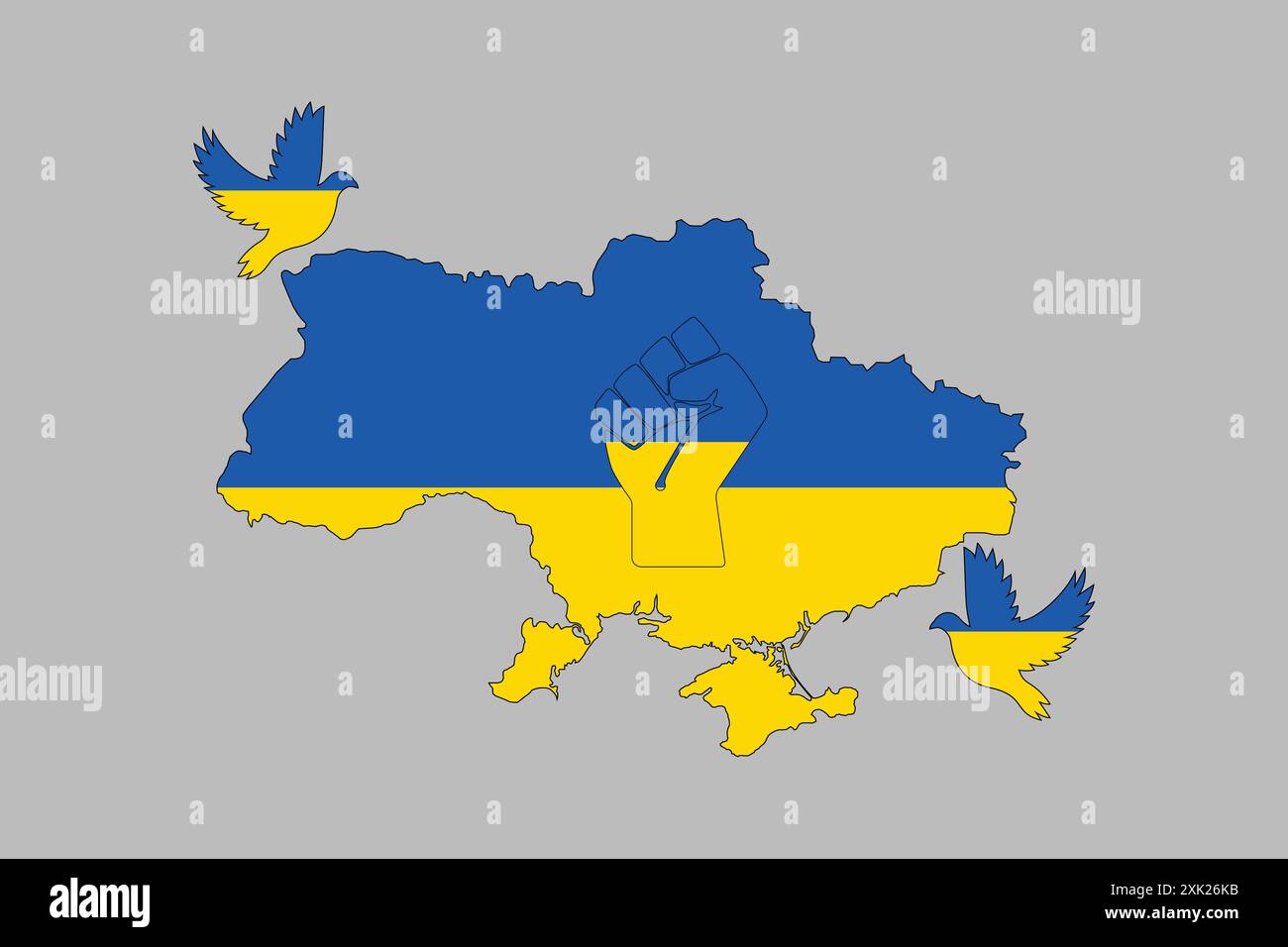Map of the Ukraine Stock Vector Image & Art - Alamy