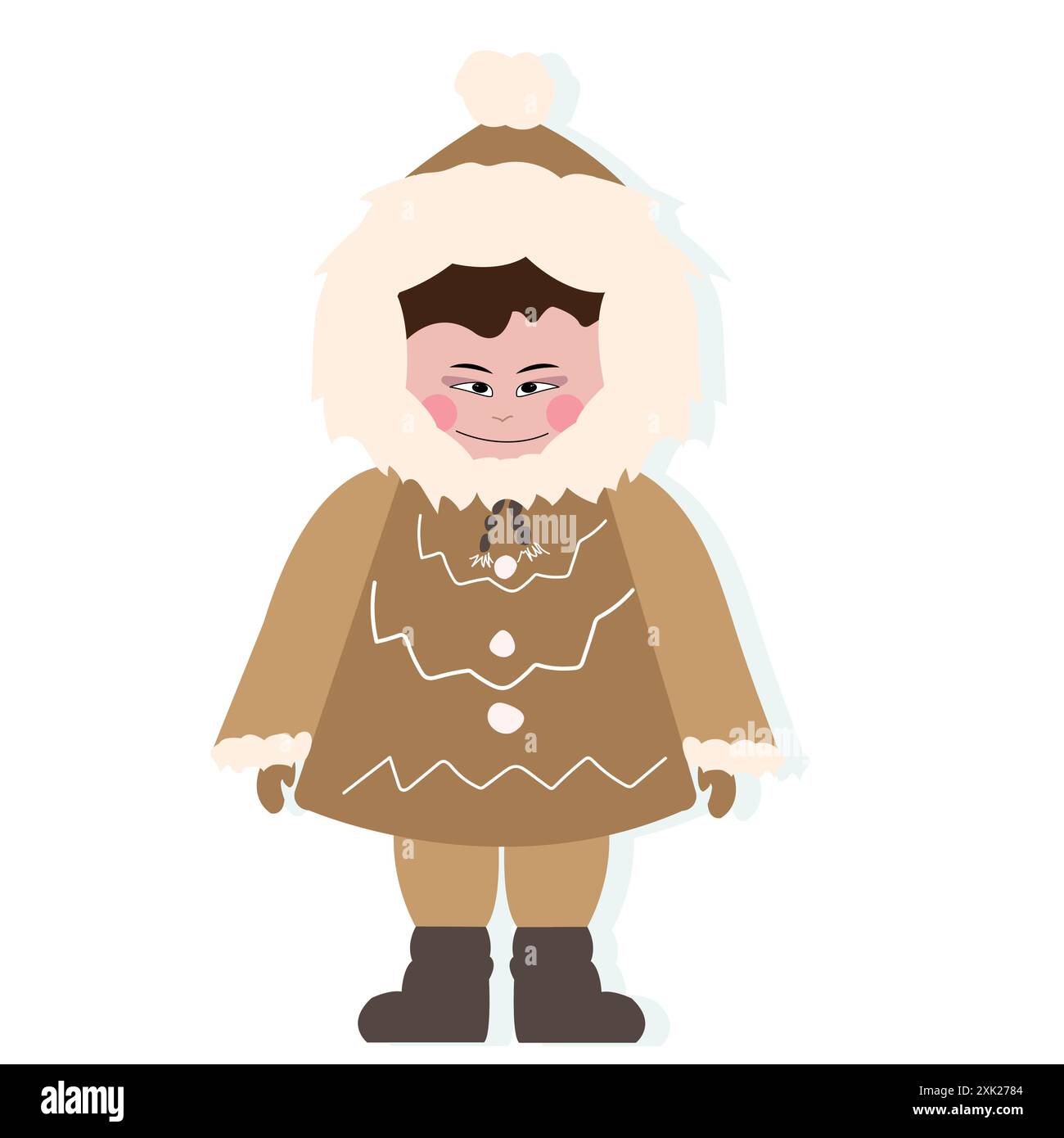 boy in warm winter clothes; Eskimo character Stock Vector Image & Art ...