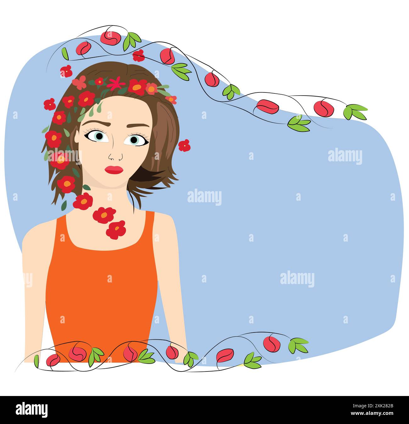 Border woman Stock Vector Images - Alamy