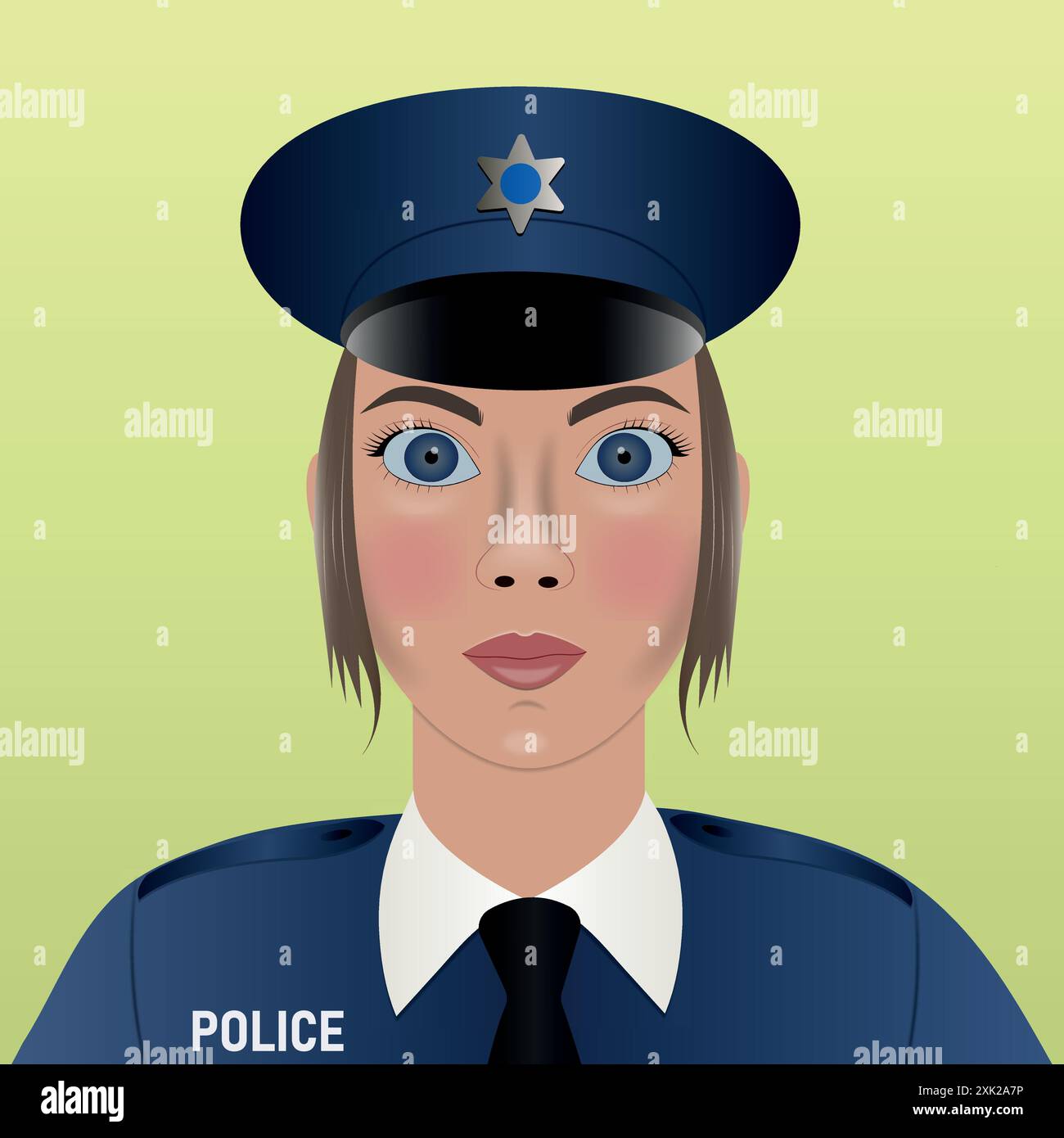 Woman police officer illustration hi-res stock photography and images ...