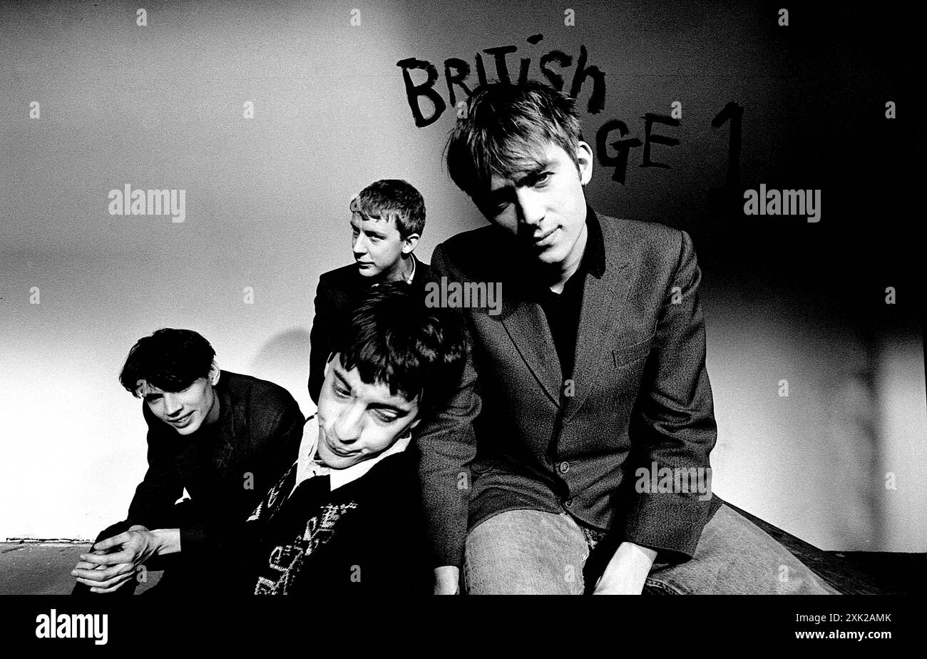 Blur Britpop band featuring Damon Albarn, Alex James, Dave Rowntree ...