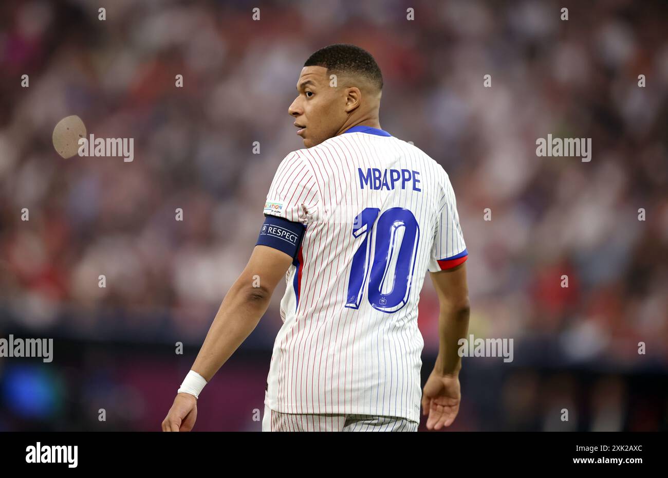 MUNICH, GERMANY - JULY 09: Kylian Mbappe of France looks during the ...