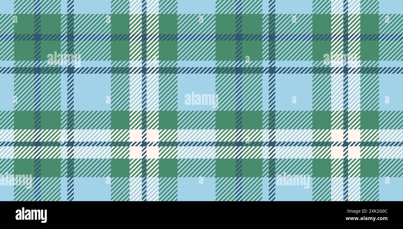 Stylish blue, green, and white seamless tartan with classic ...