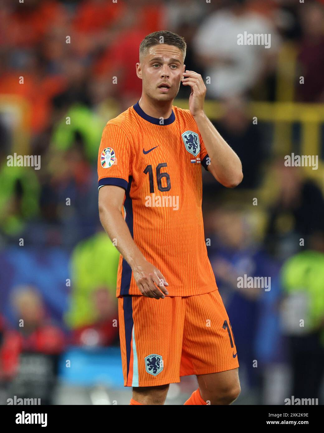 DORTMUND, GERMANY - JULY 10: Joey Veerman of Netherlands looks o during ...