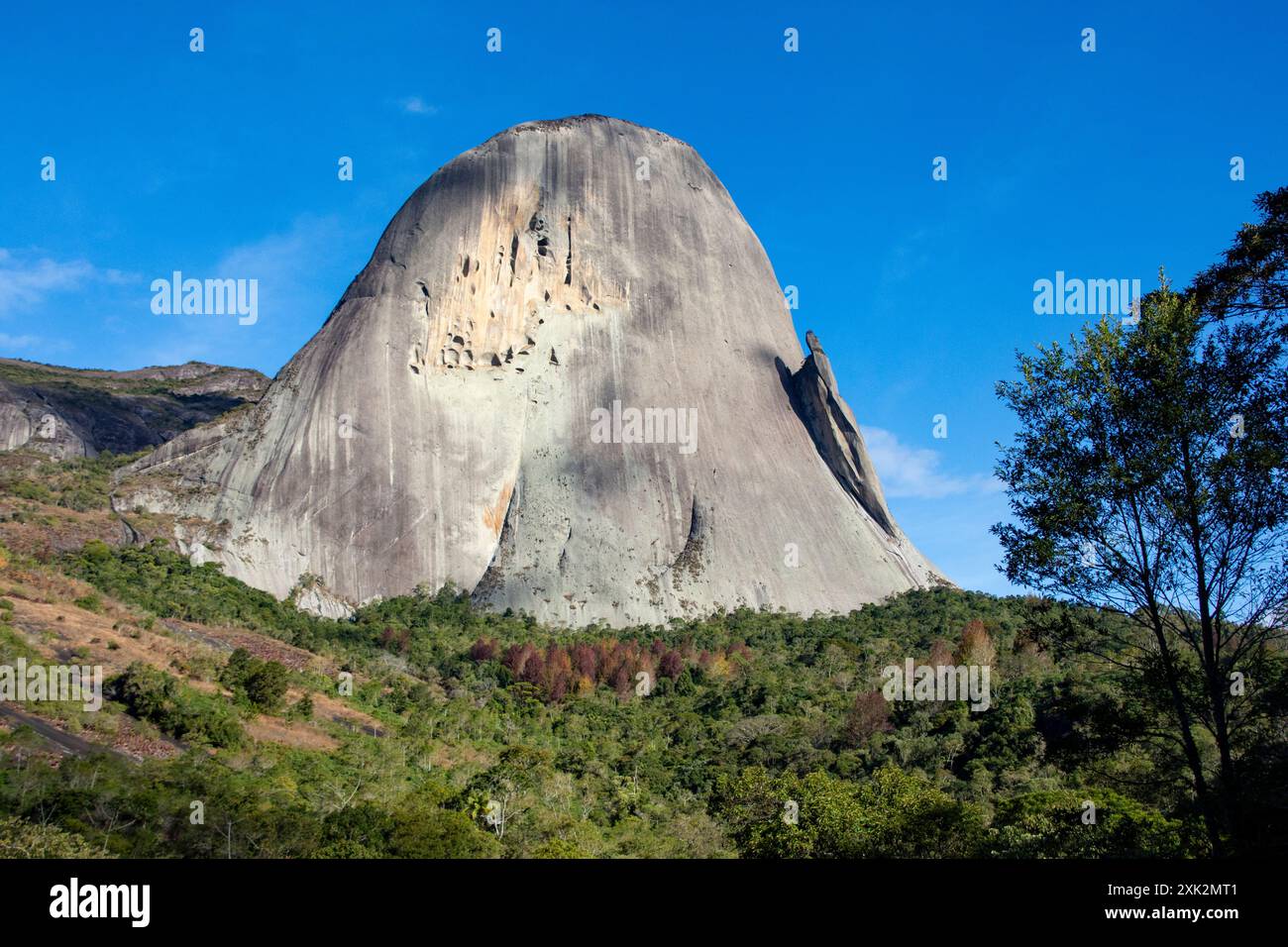 Pedra Azul (Blue Stone), a granite rock formation reaching a height of ...