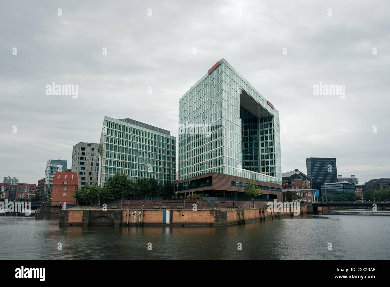 View of the Spiegel building. High-rise building and headquarters of ...