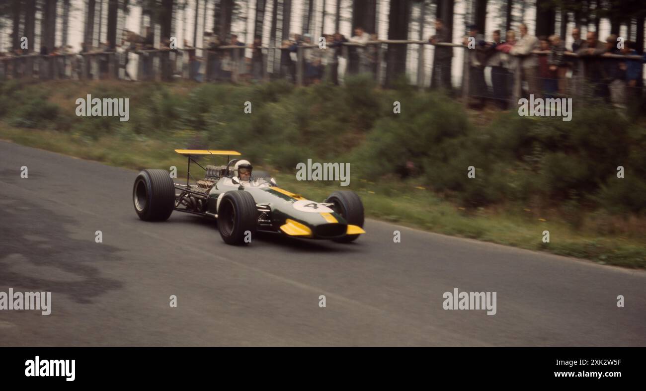 Formula 1 Race at Nuremberg Germany 1968 Jack Brabham Number 4 race car ...