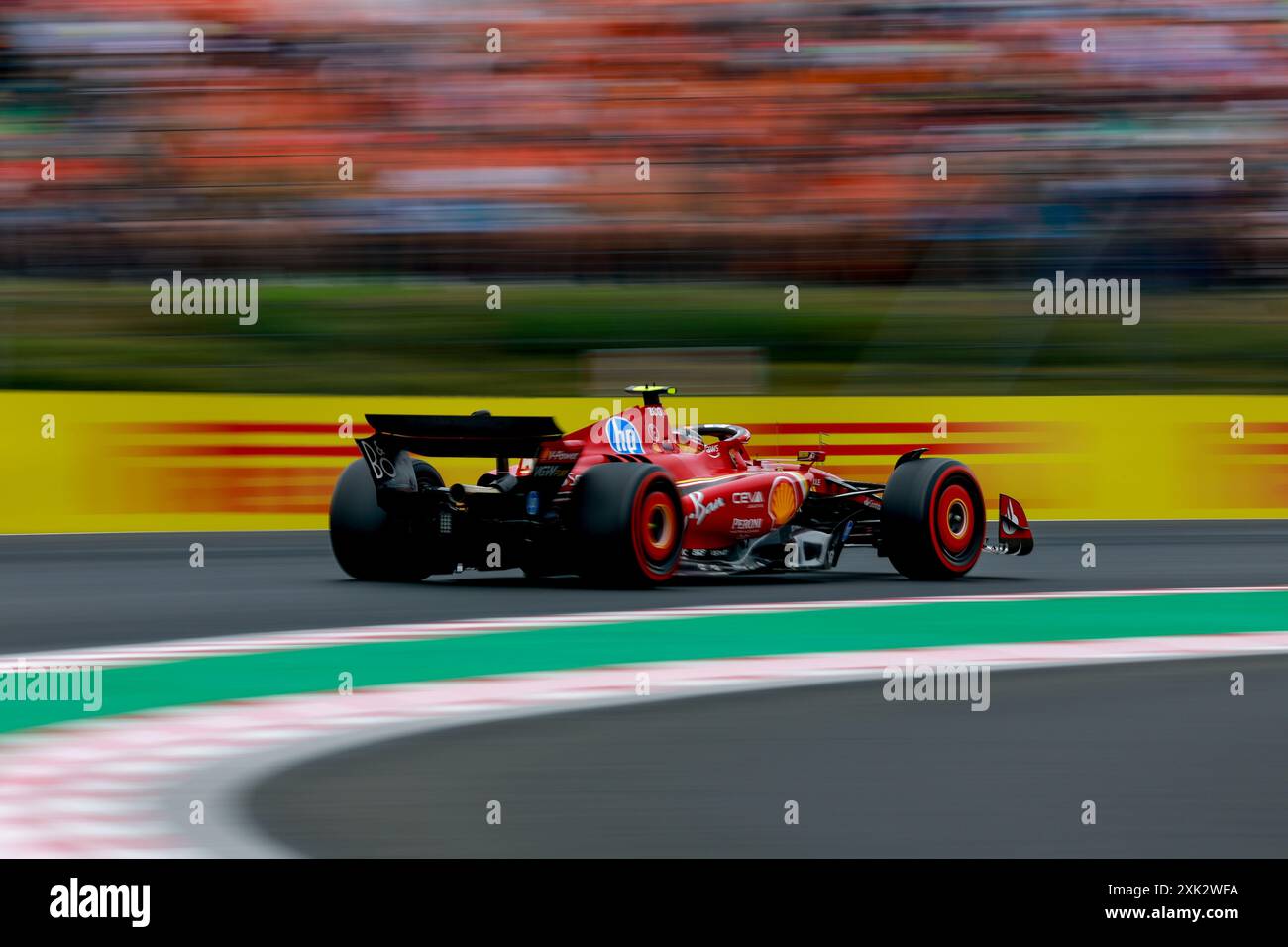 55 SAINZ Carlos (spa), Scuderia Ferrari SF-24, action during the Formula 1 Hungarian Grand Prix ...