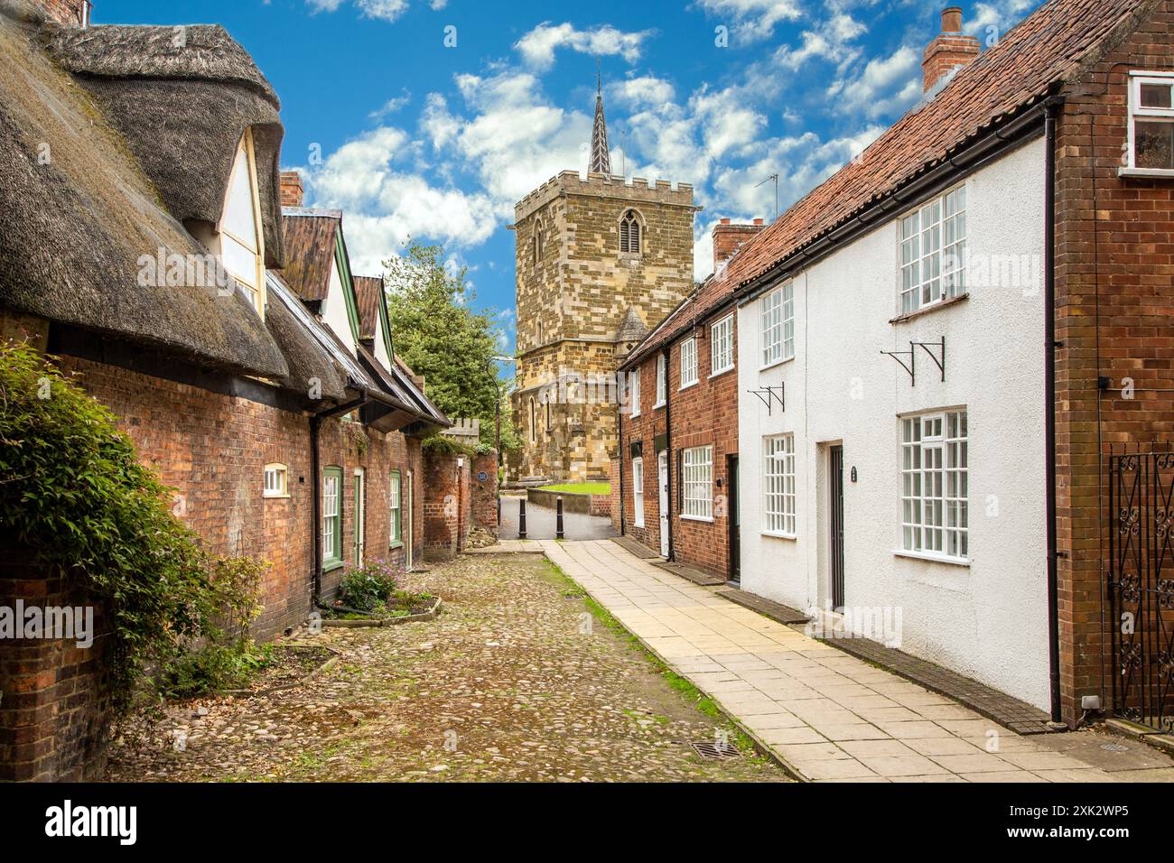 St Mary's church in the Lincolnshire town of Horncastle England UK seen ...