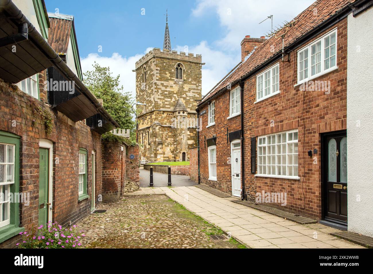 St Mary's church in the Lincolnshire town of Horncastle England UK seen ...