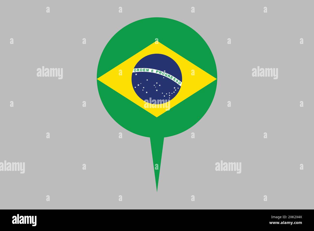Brazil flag with location sign Stock Vector Image & Art - Alamy