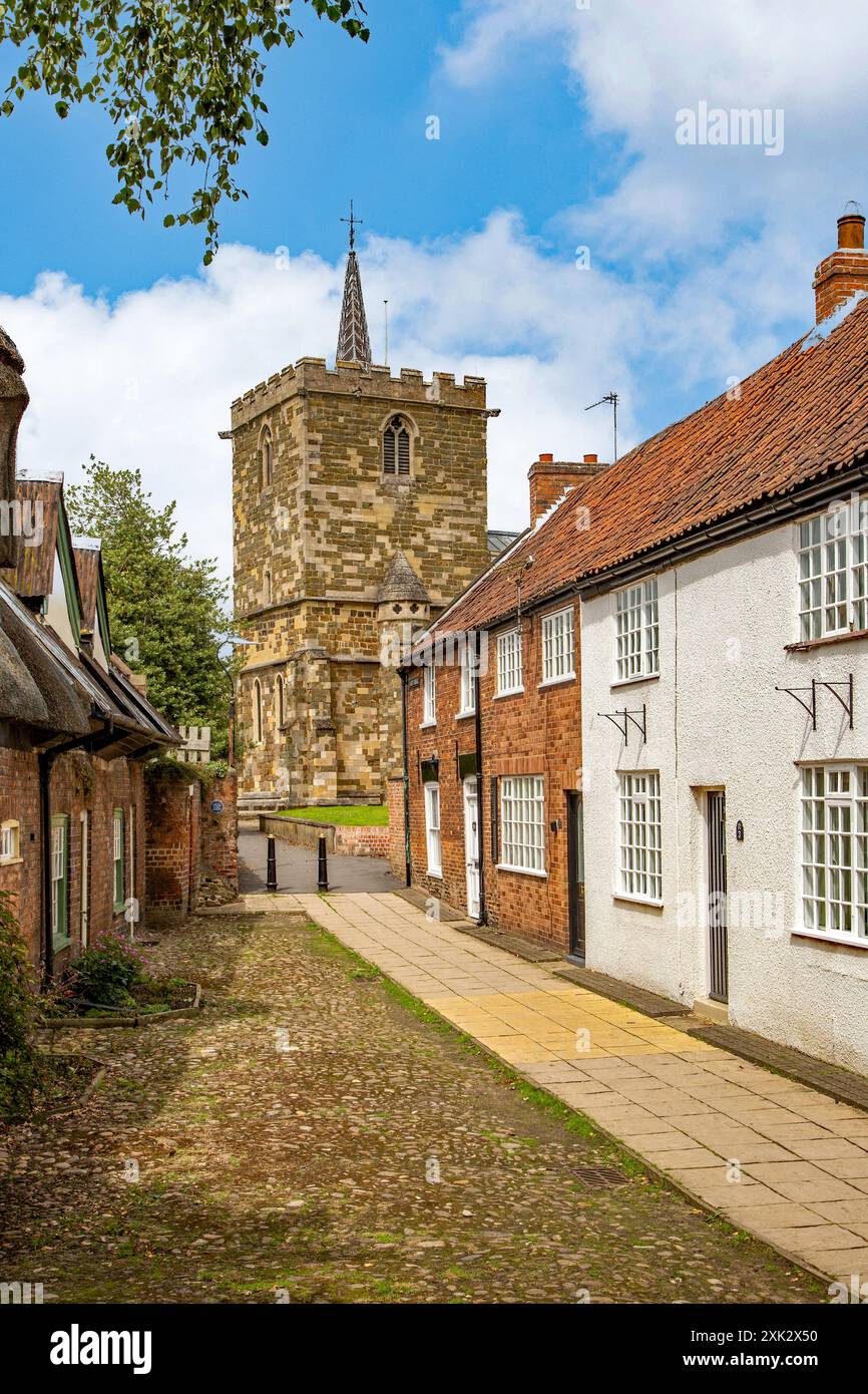 St Mary's church in the Lincolnshire town of Horncastle England UK seen ...