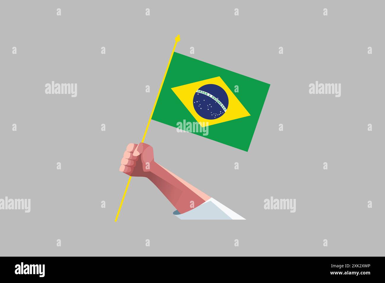 Holding brazilian flag Stock Vector Images - Alamy