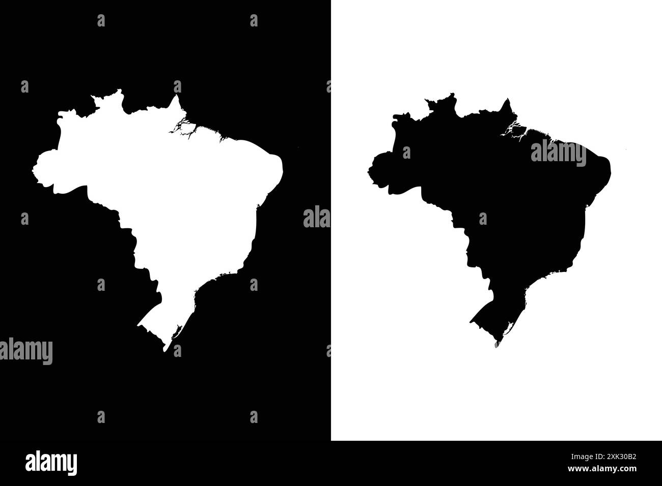 Map of the Brazil Stock Vector Image & Art - Alamy