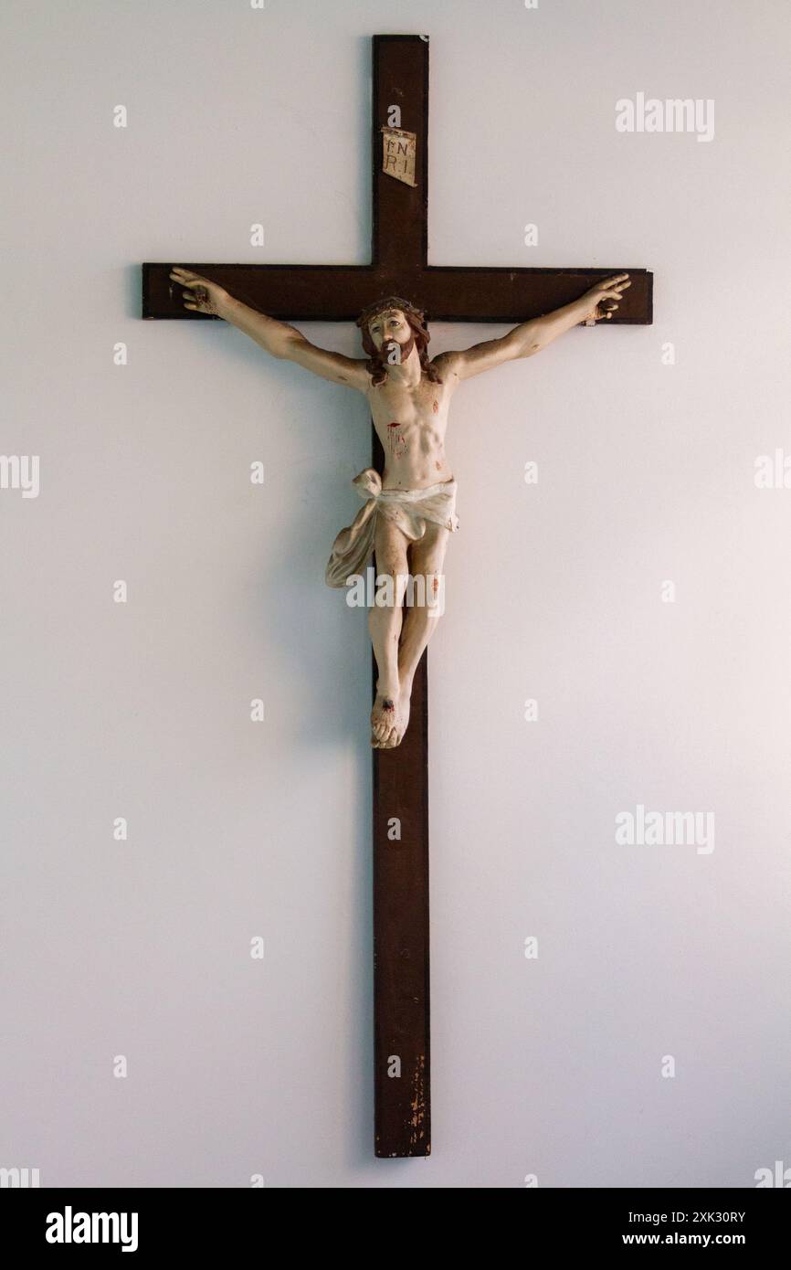 Jesus Christ on the cross in the canteen of Ospedale Policlinico San ...