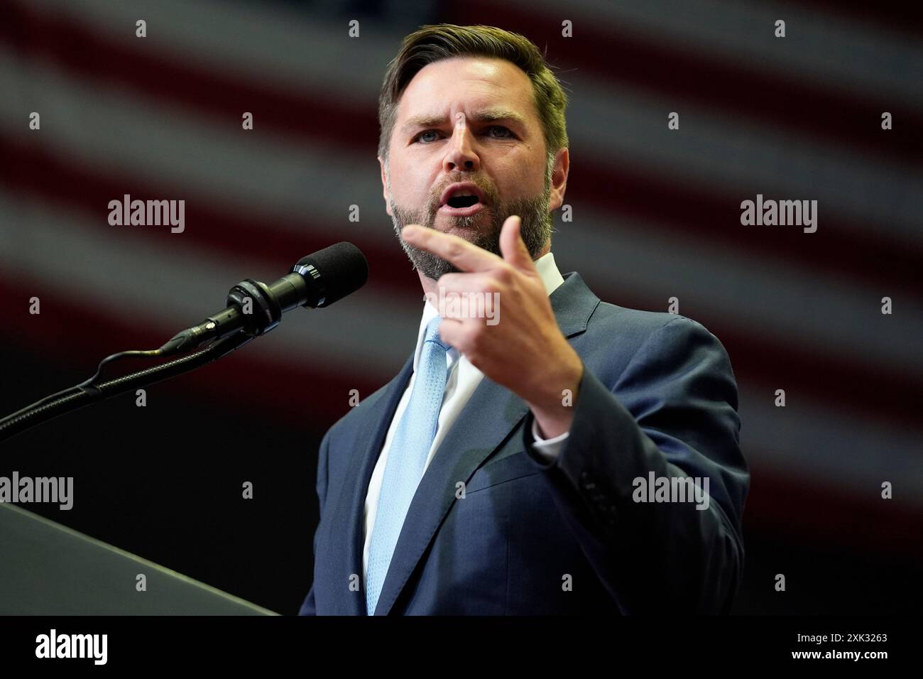 Republican vice presidential candidate Sen. JD Vance, R-Ohio, speaks ...
