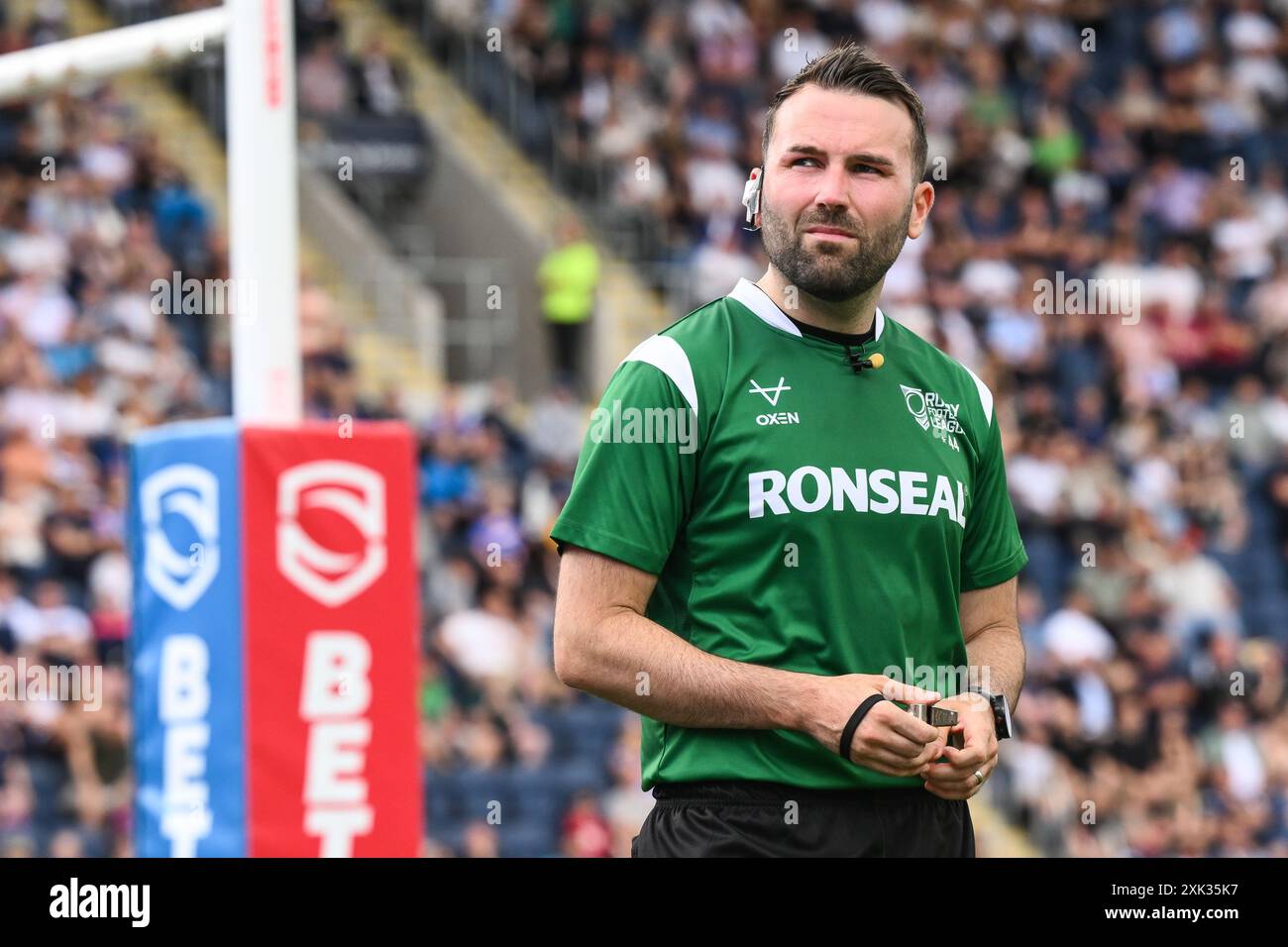 referee Luke Moore during the Betfred Super League Round 18 match Leeds ...