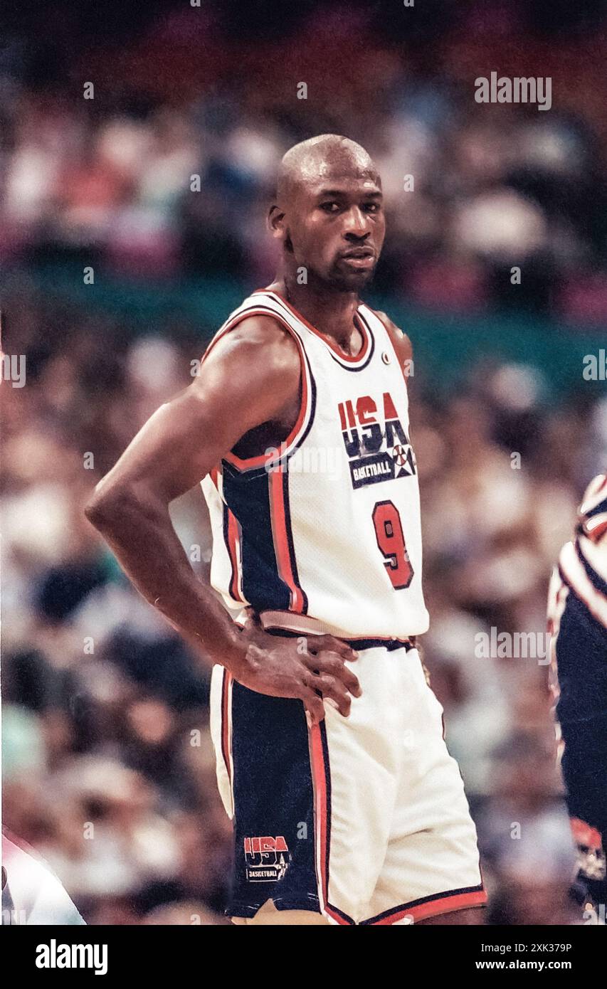 Michael Jordan (USA) competing at the 1992 Tournament of the Americas ...